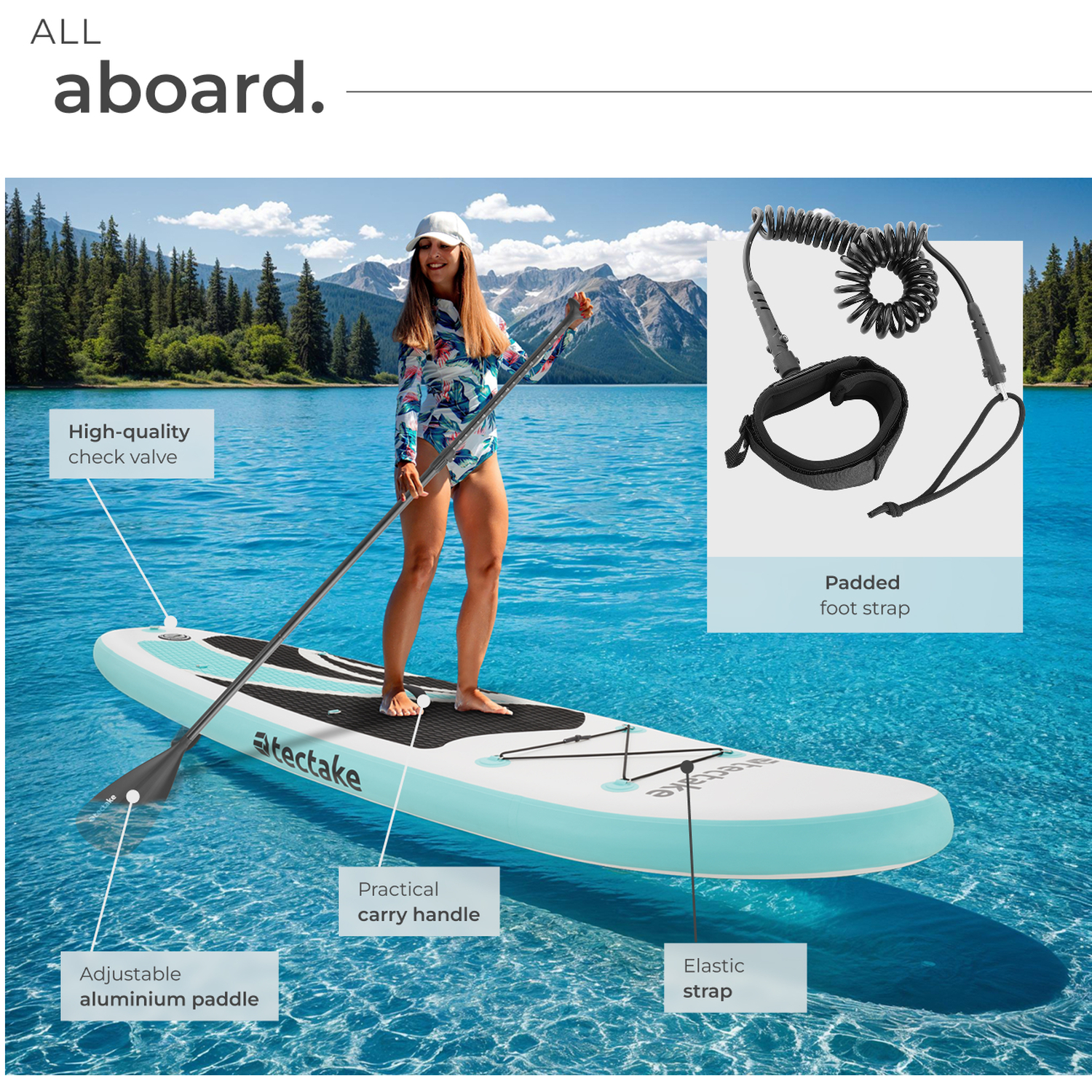 Paddle Board 2-In-1 Inflatable SUP Kayak, With Paddle, Pump, Backpack