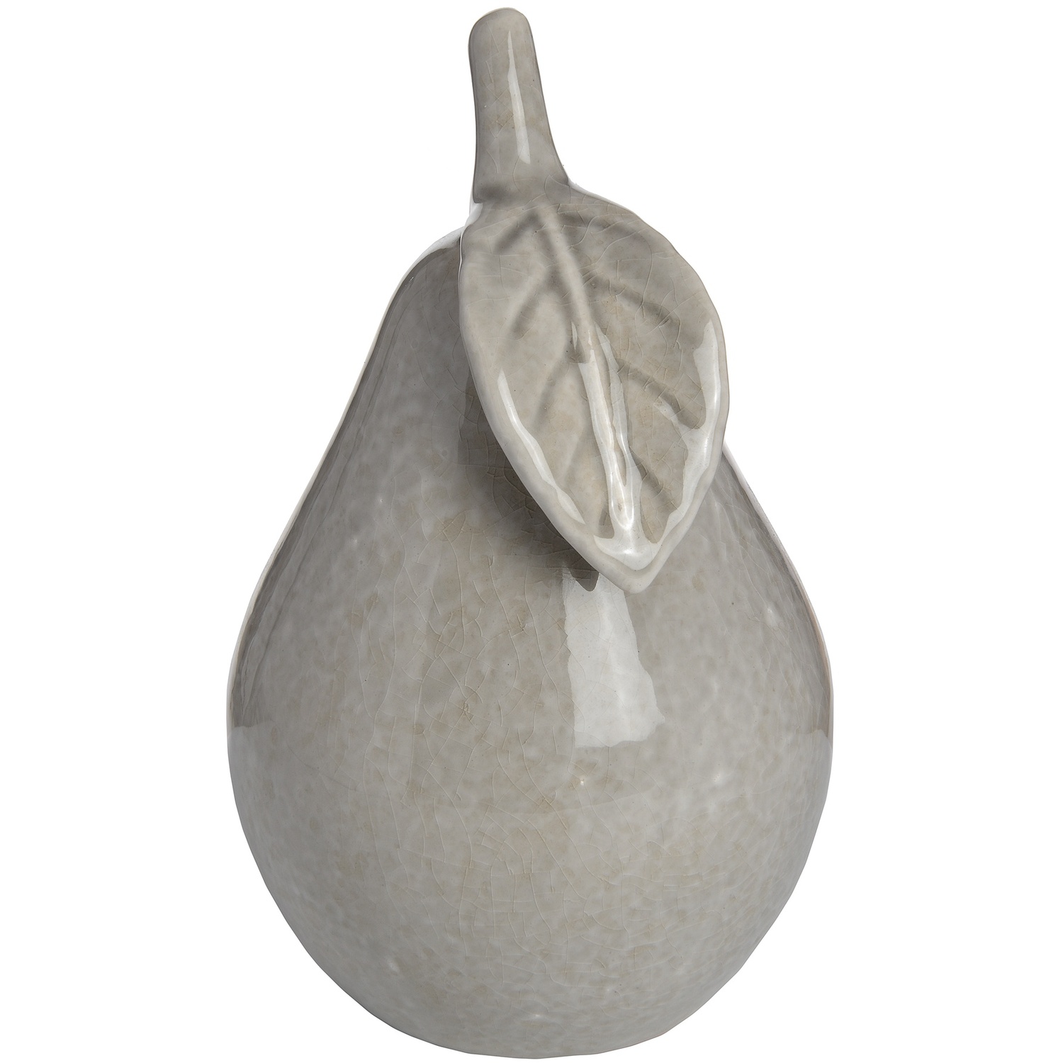 Antique Grey Small Ceramic Pear - Vintage Inspired
