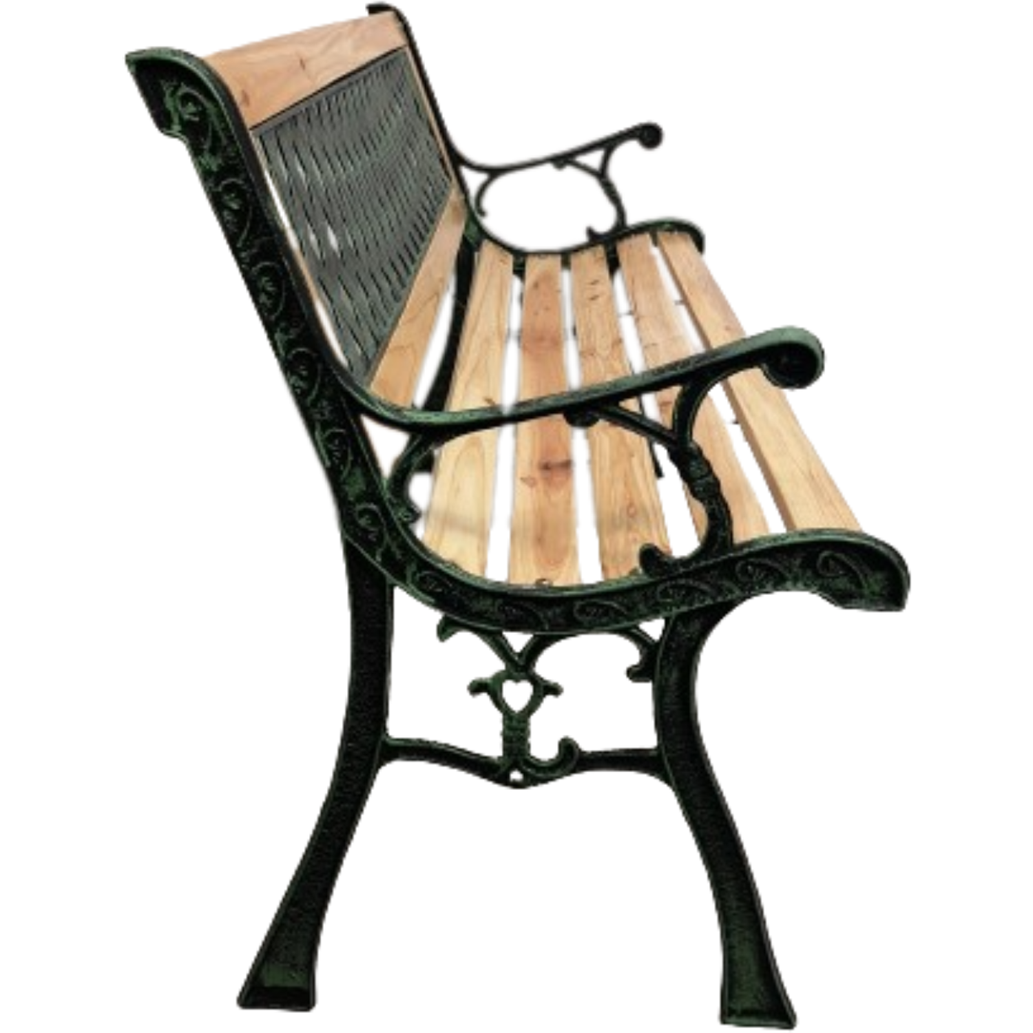 2-Seater Wooden Cast Iron Bench with Choice of Design
