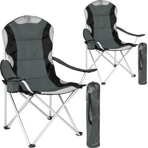 2 Lightweight folding camping chairs Padded packable