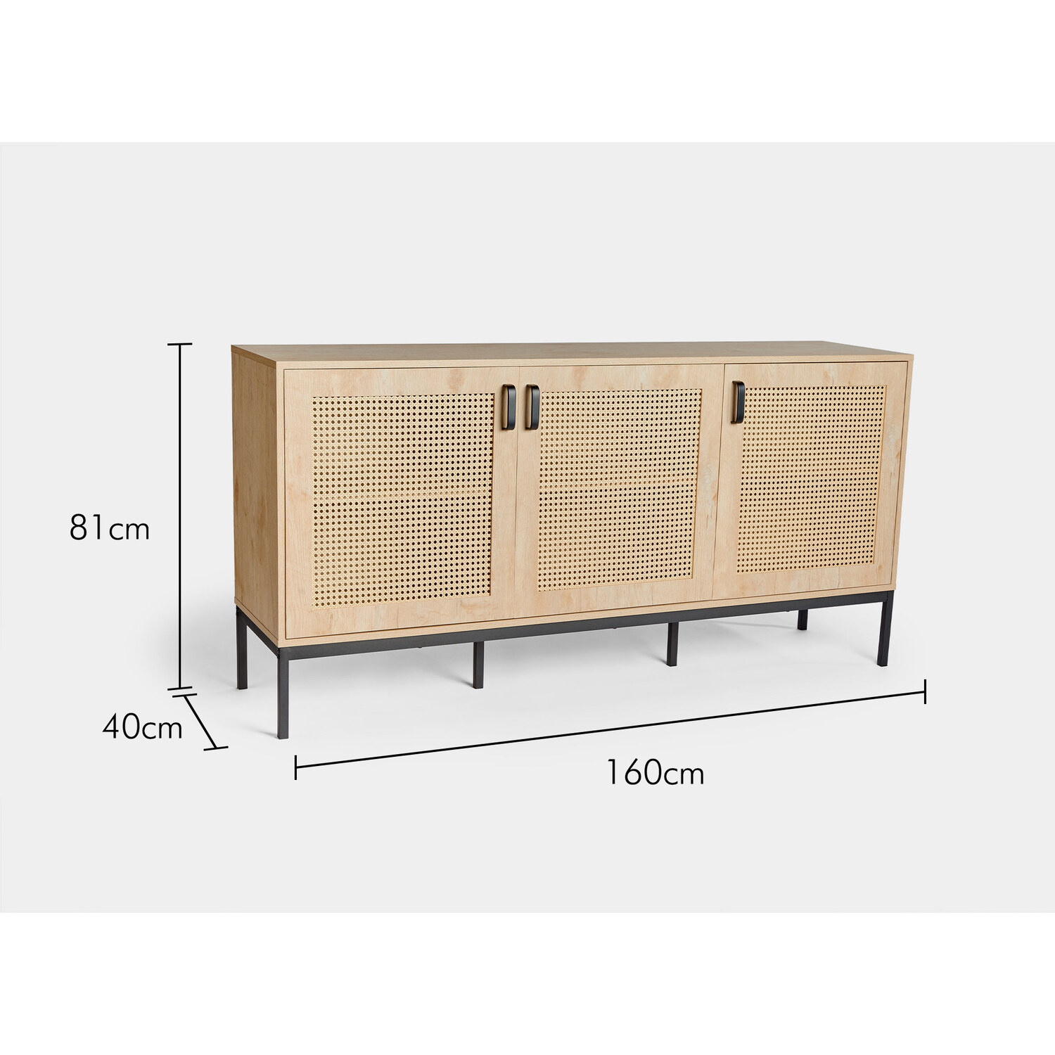 Lena Rattan Sideboard with 3 Doors