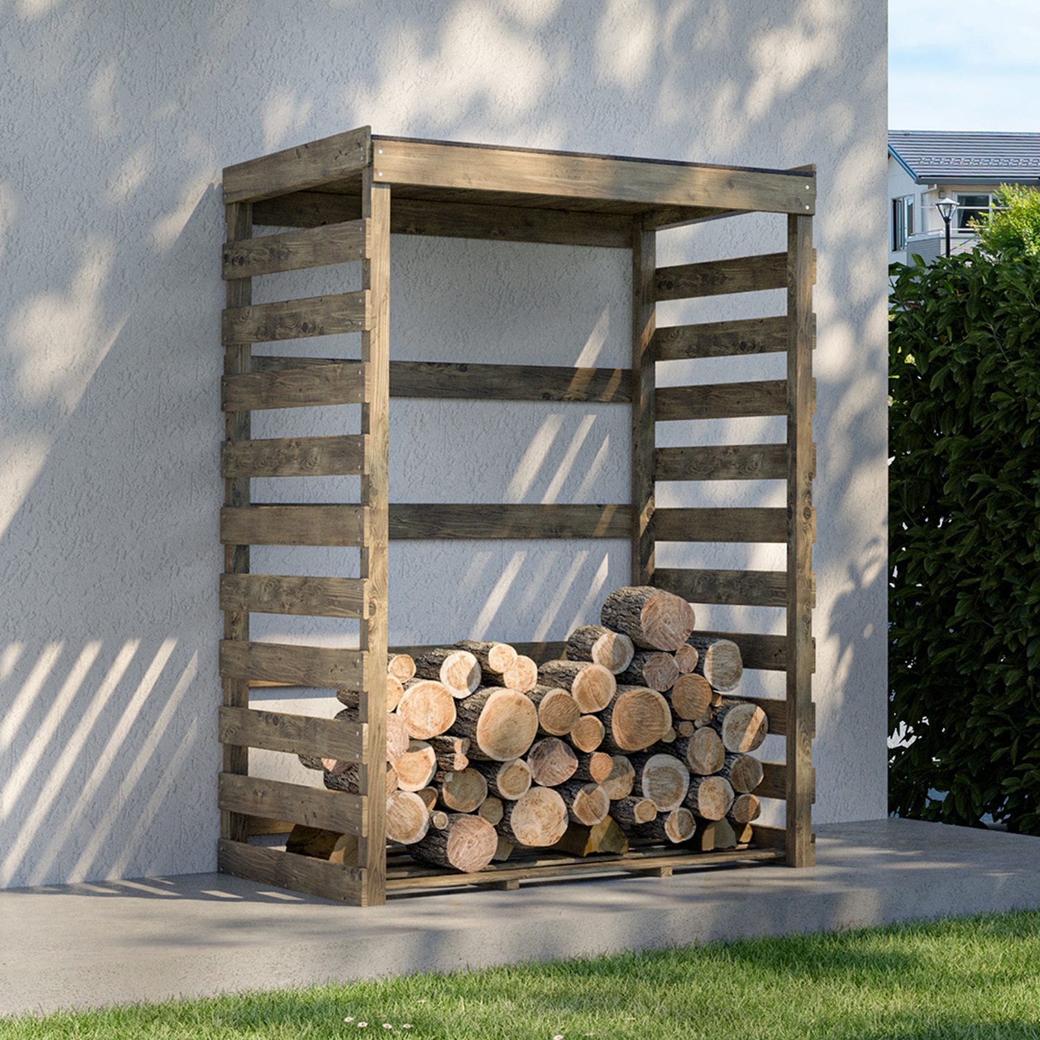 Cerland Columbus Wooden Log Store Various Sizes