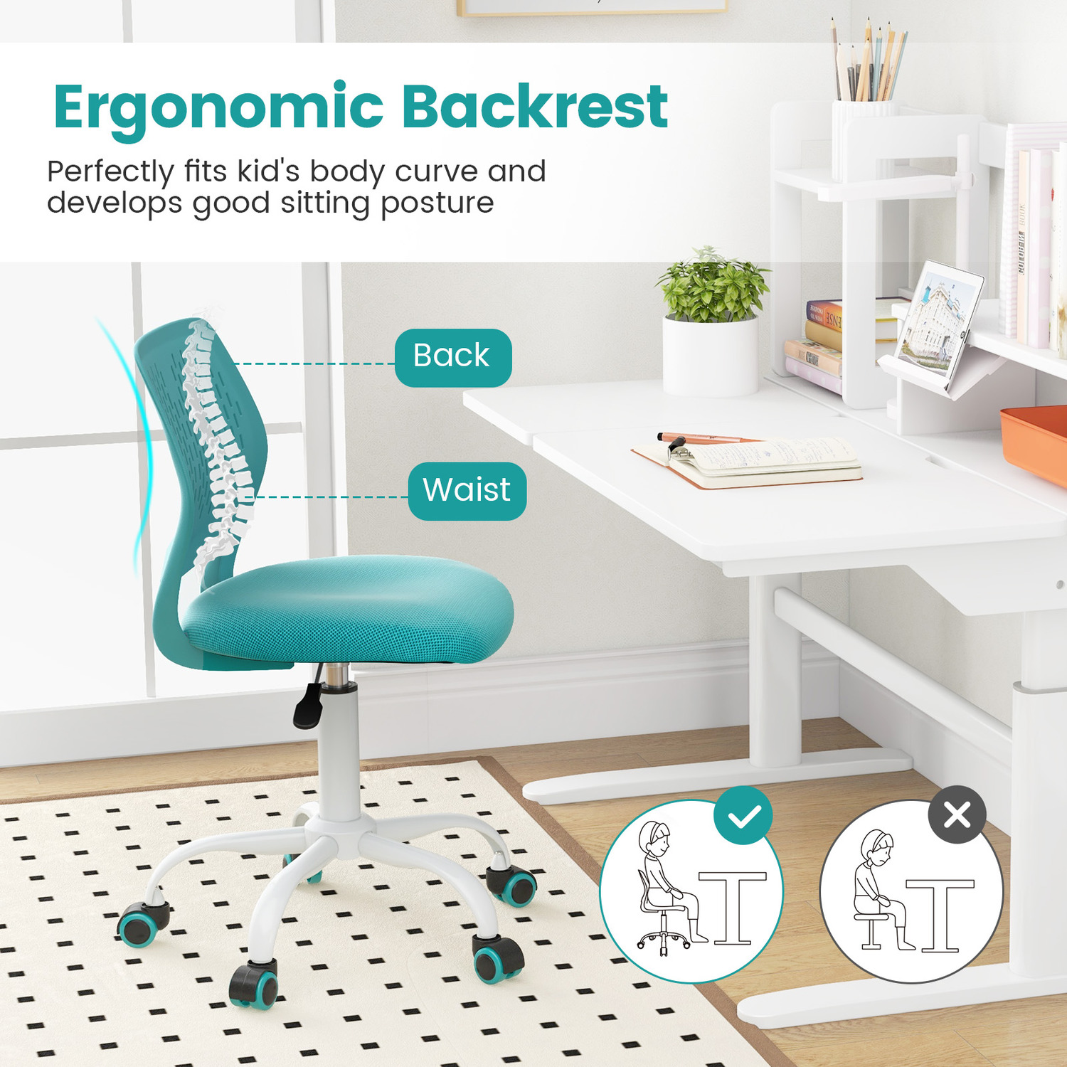 Kids Desk Chair Children Study Chair