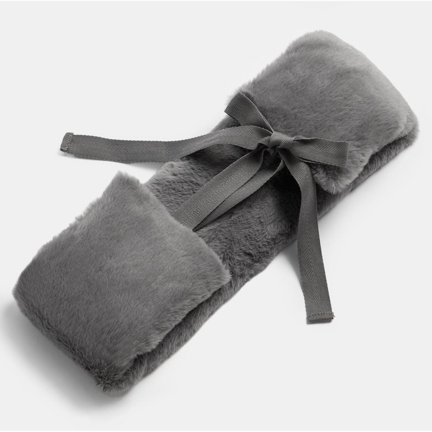 Soft Faux Fur Unscented Microwavable Tie Body Wrap Warmer