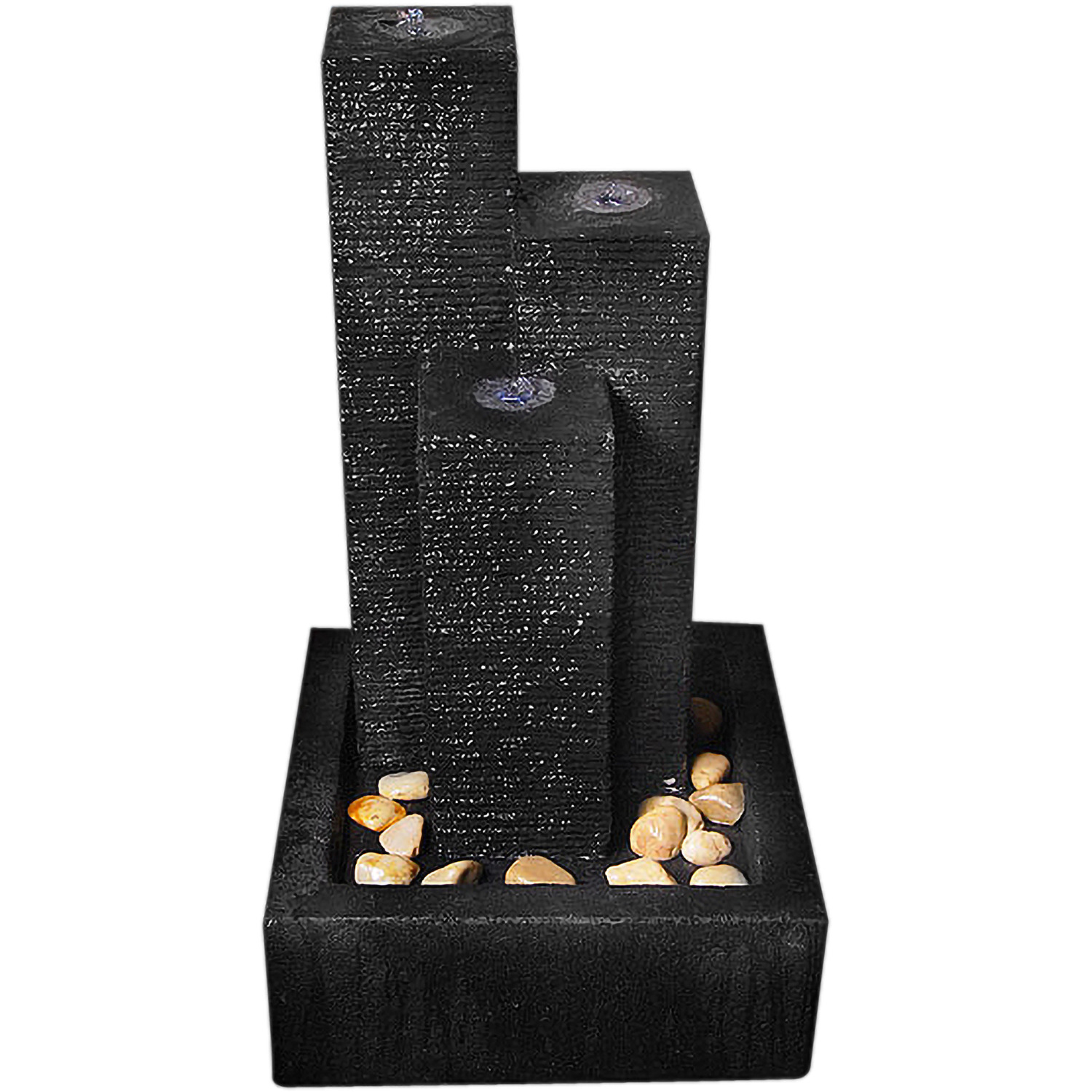 3 Column Cascading Slate Effect Water Feature