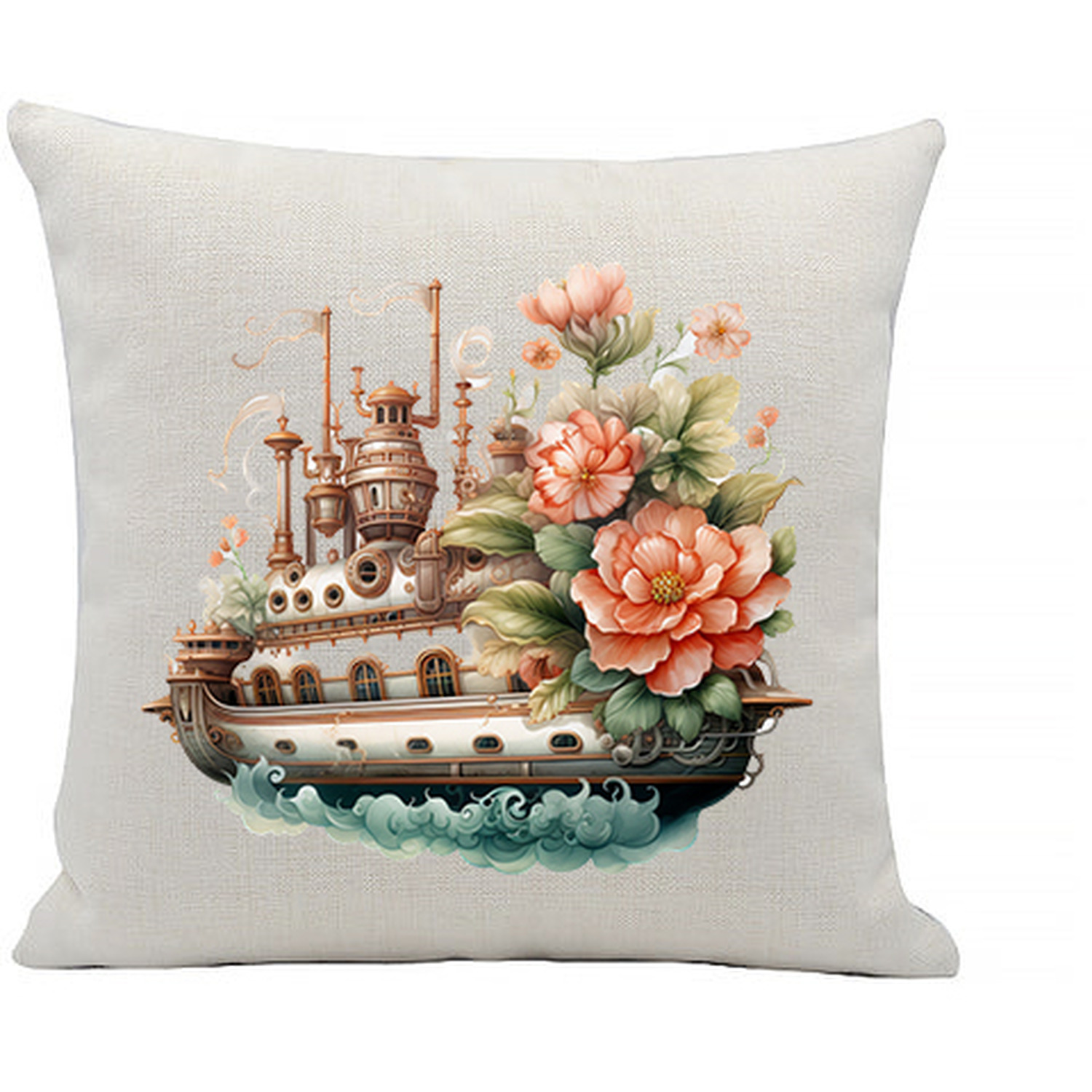 Steampunk Linen Cushion