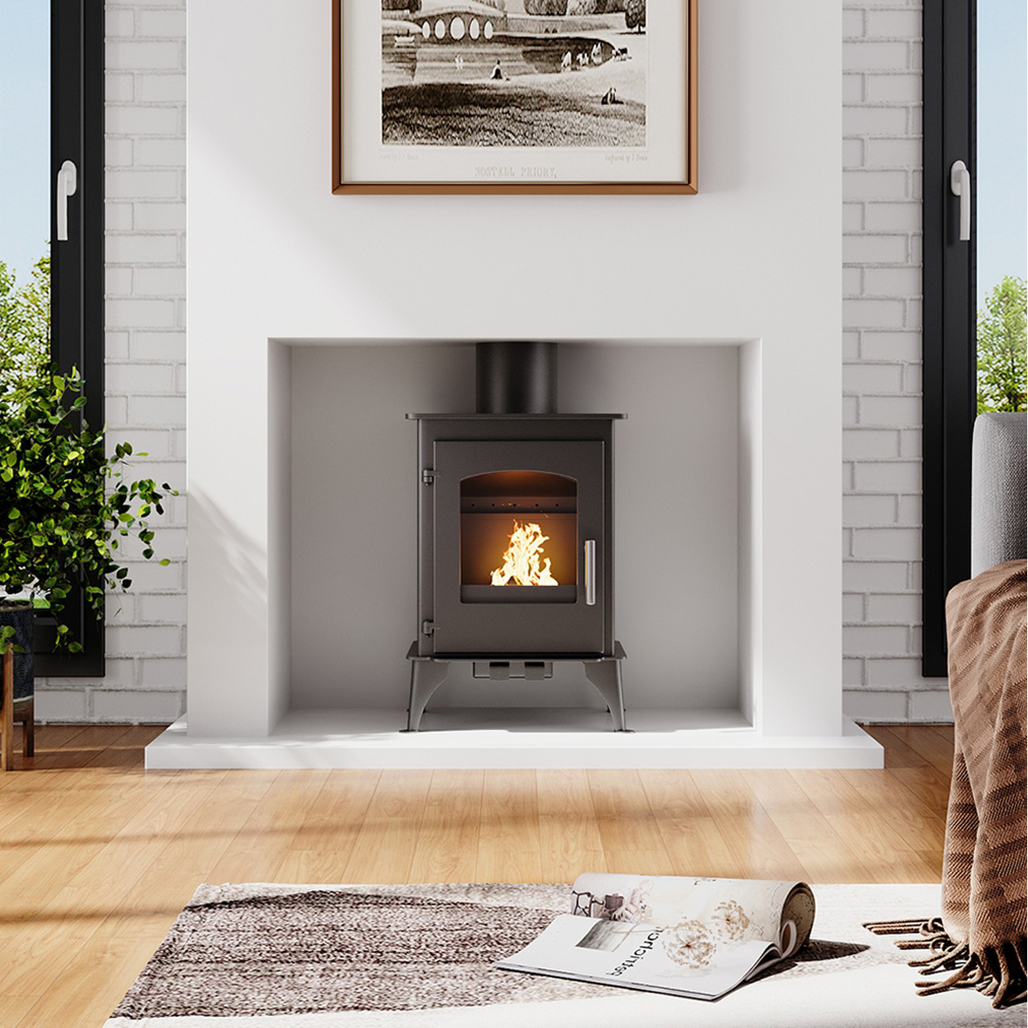 Freestanding Cast Iron Multi-Fuel Stove