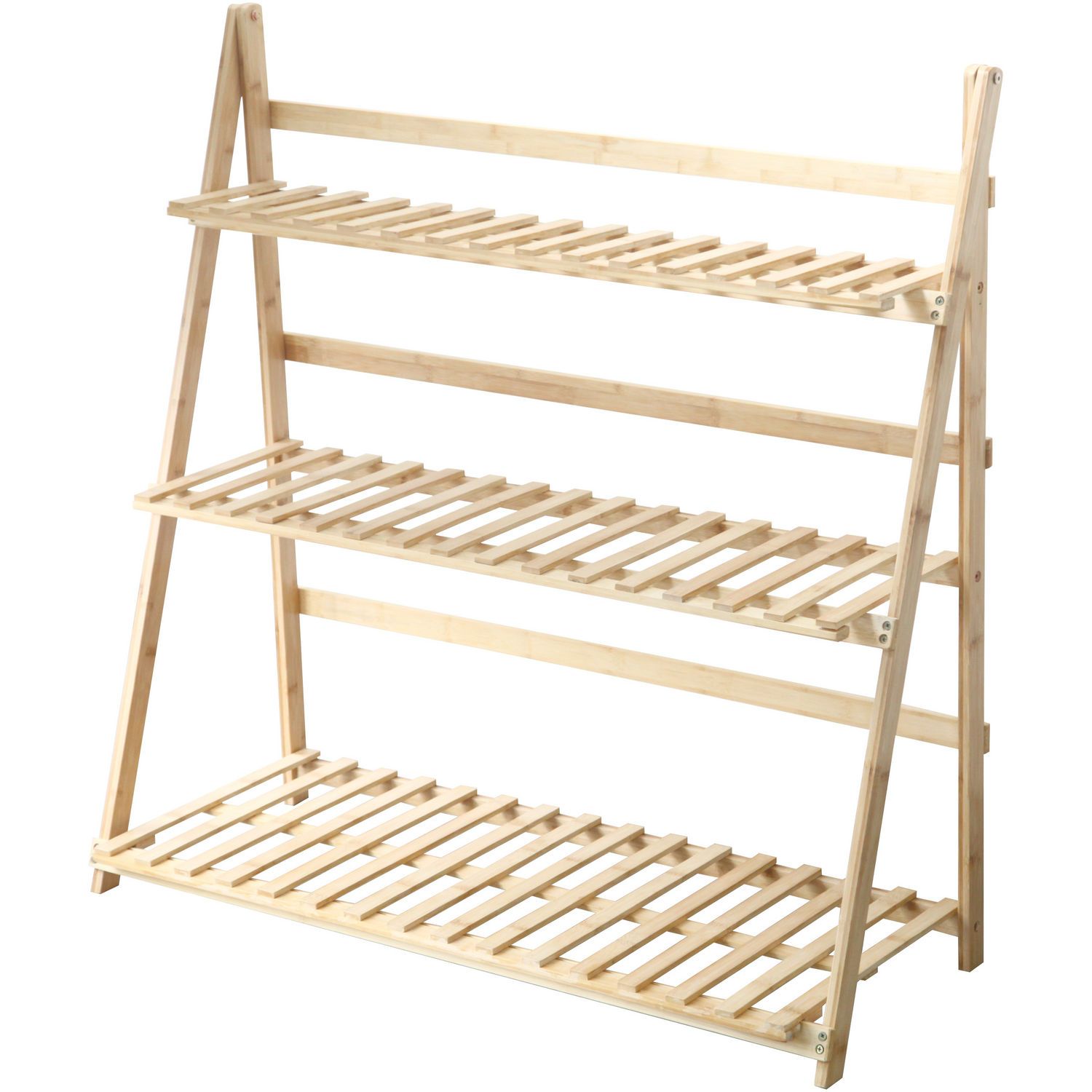 3 Tier Bamboo Folding Plant Stand