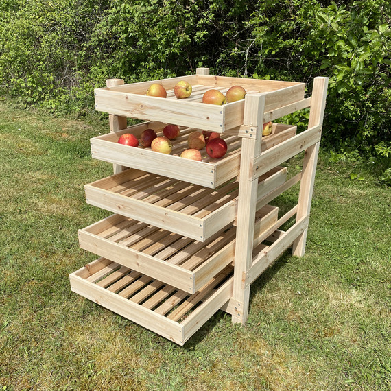 Traditional Wooden Apple Storage Racks