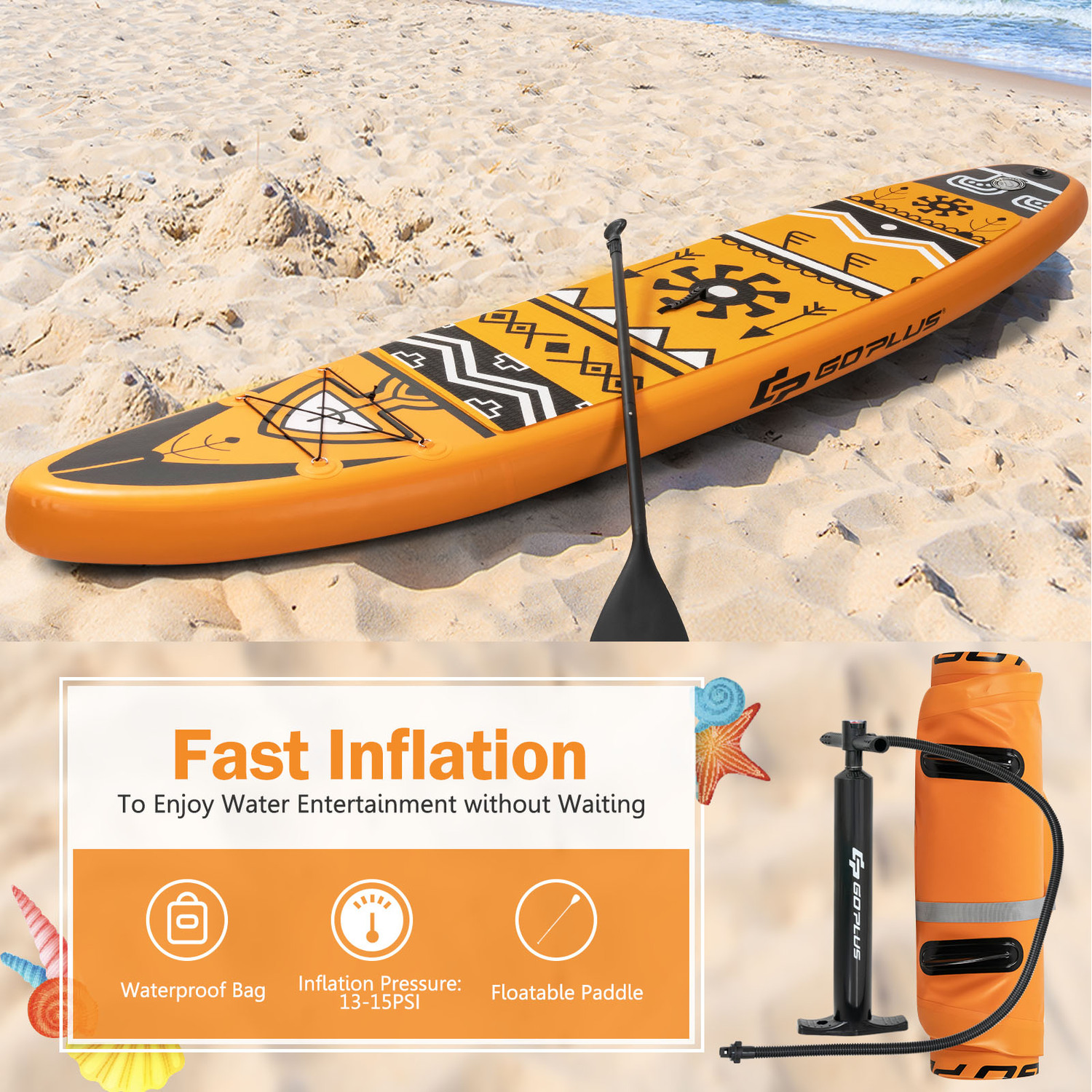 11FT Stand Up Paddle Board-Orange