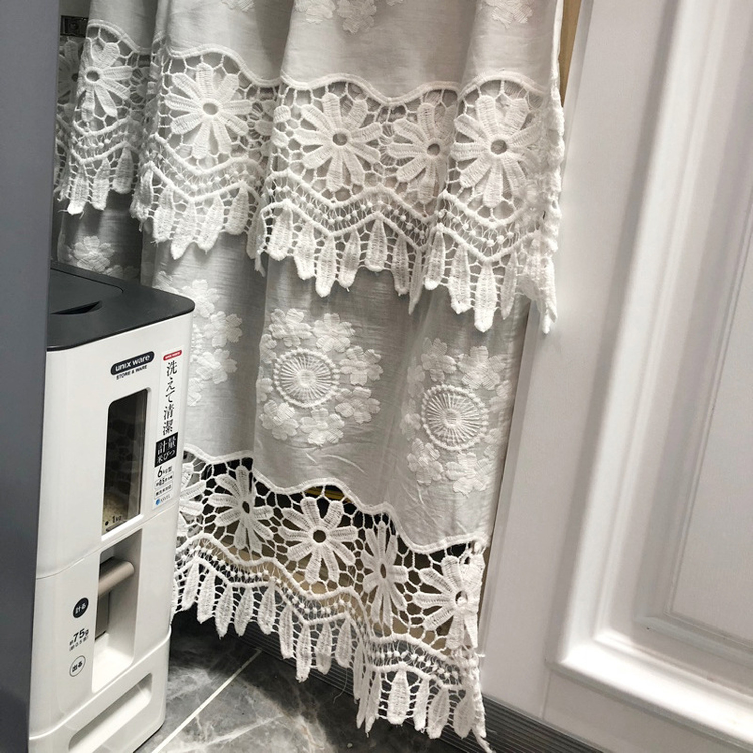 Double Lace Half Curtain
