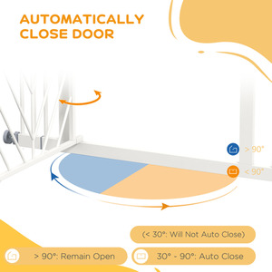Pressure Fit Safety Gate with Auto Closing Door