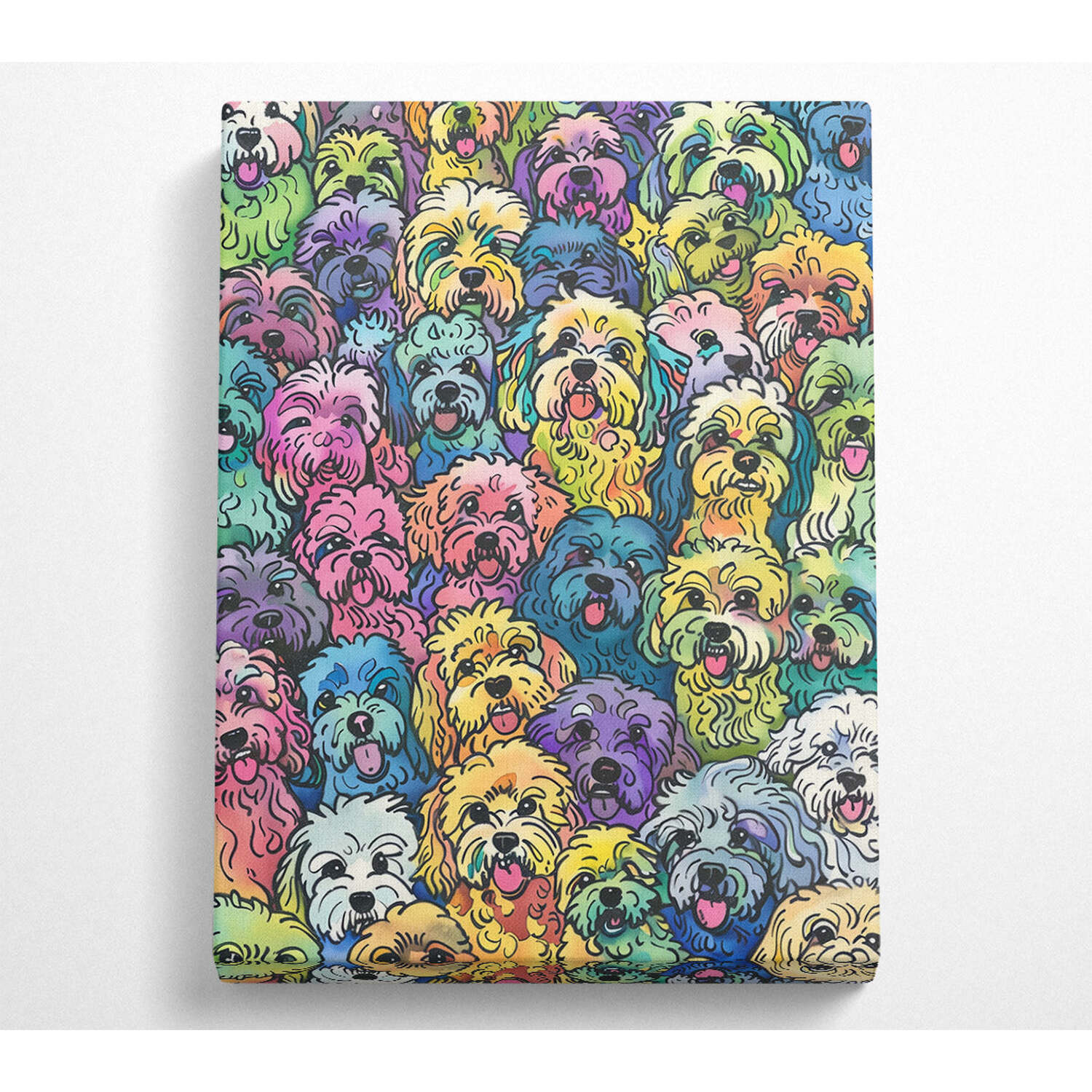 Colourful Dogs Canvas Print