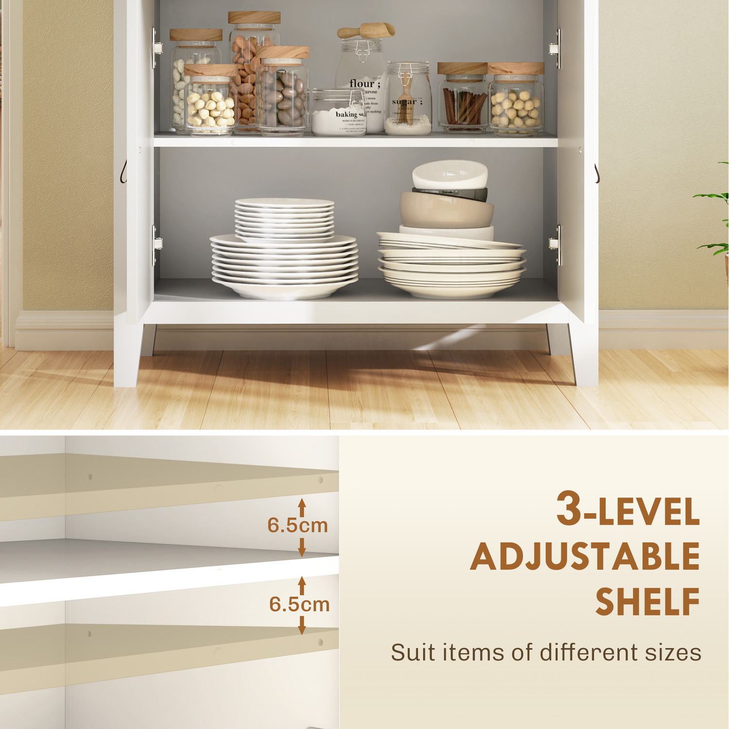 HOMCOM Sideboard with Drawer Adjustable Shelf