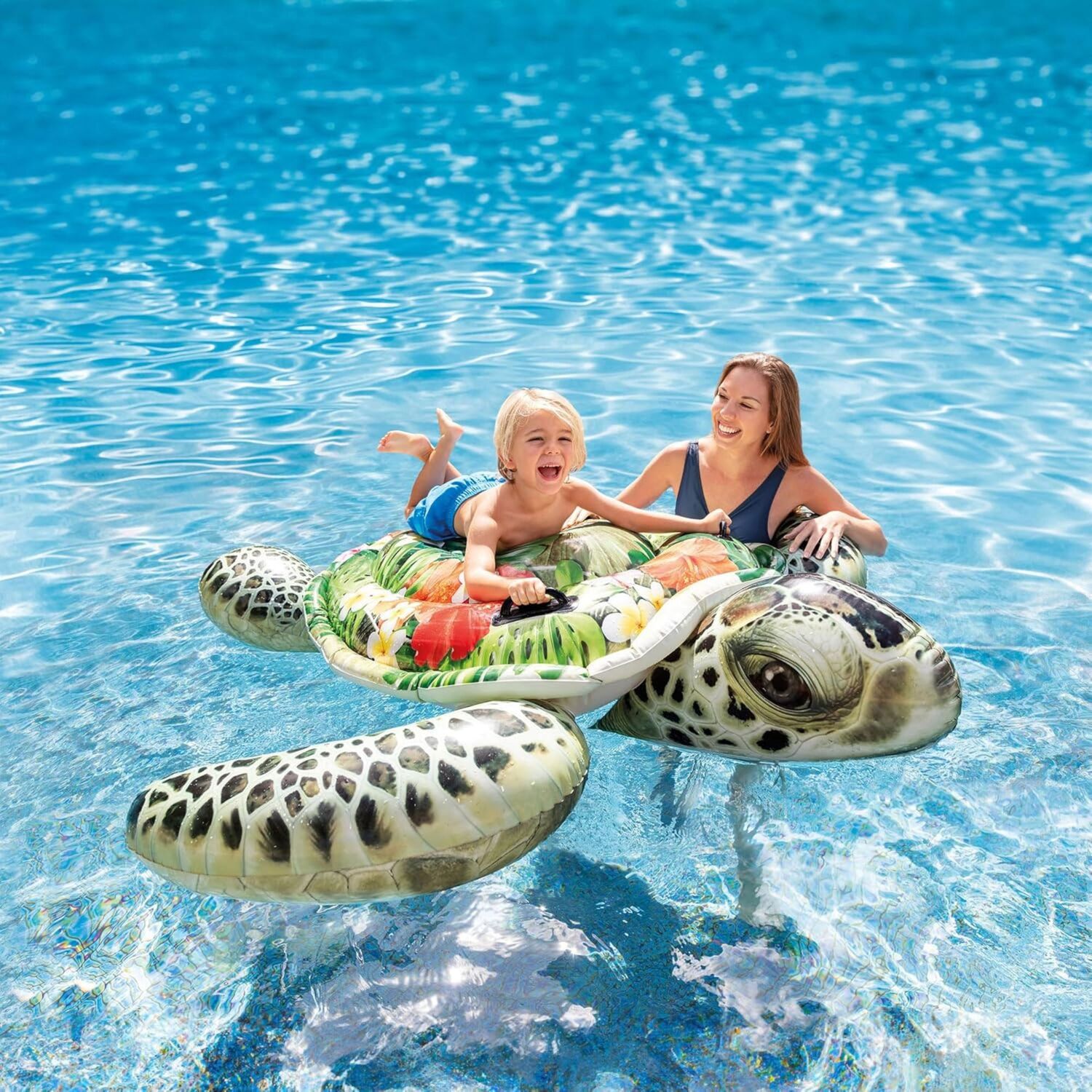 Realistic Sea Turtle Swimming Pool Ride-On