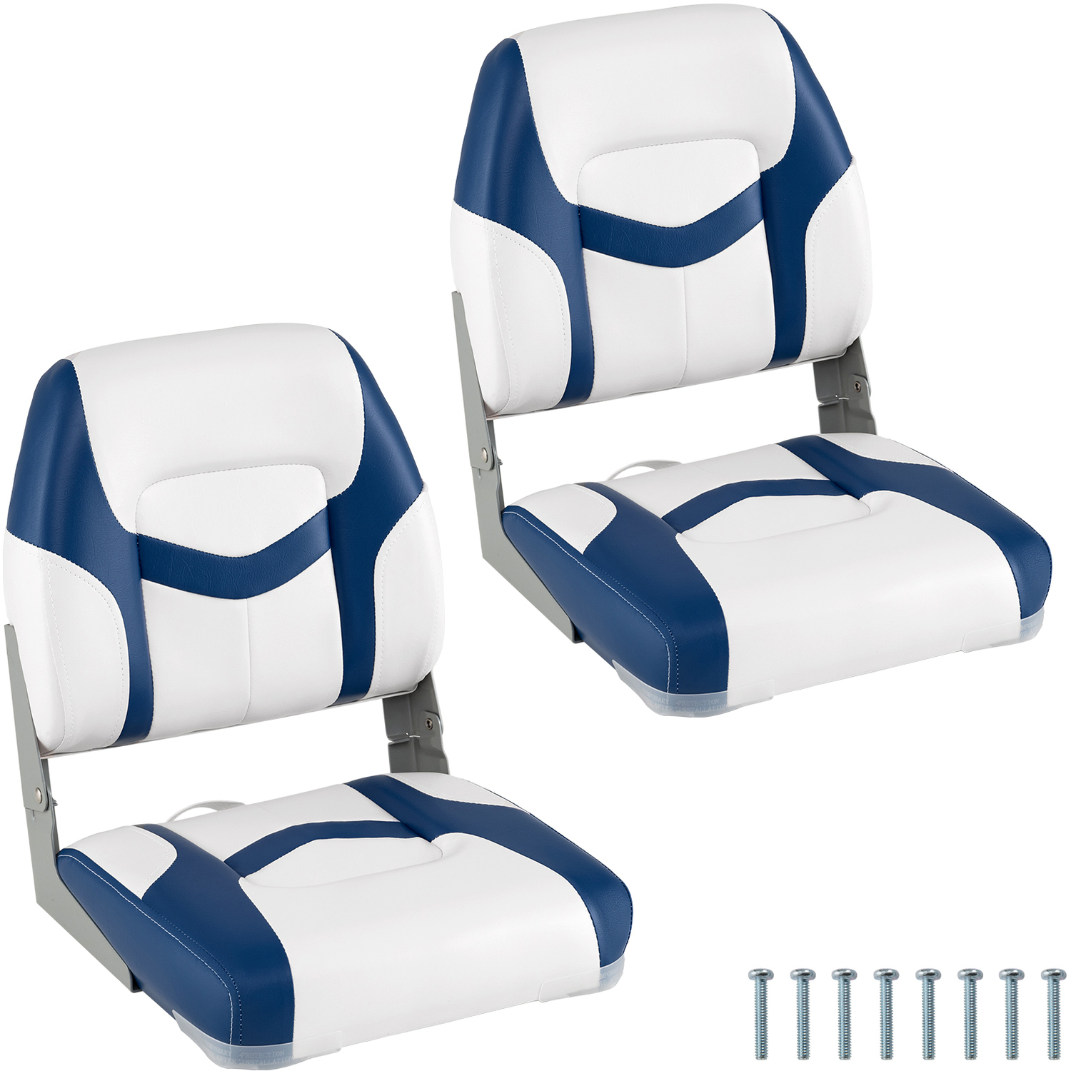 Set of 2 Folding Low Back Boat Chairs