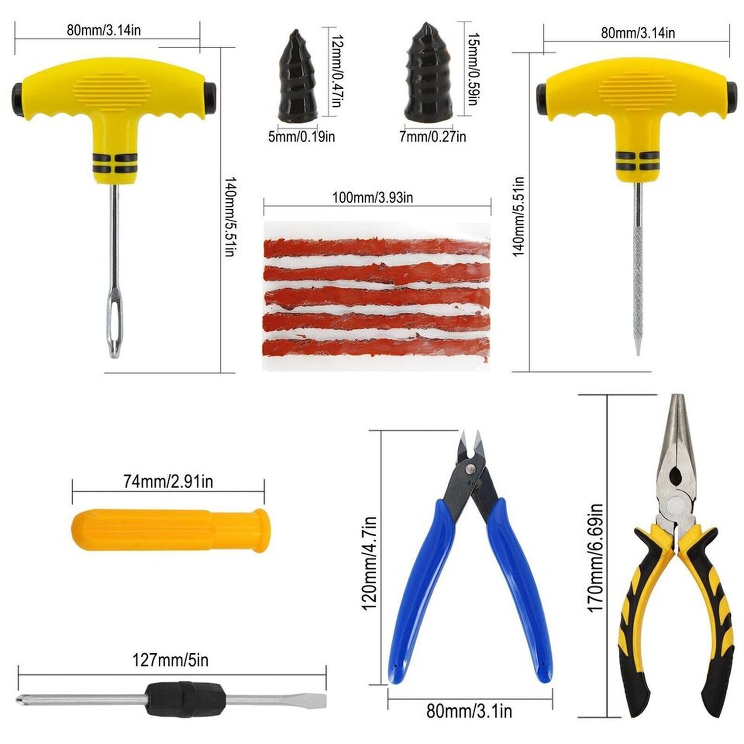 Tubeless Tyre Puncture Repair Kit