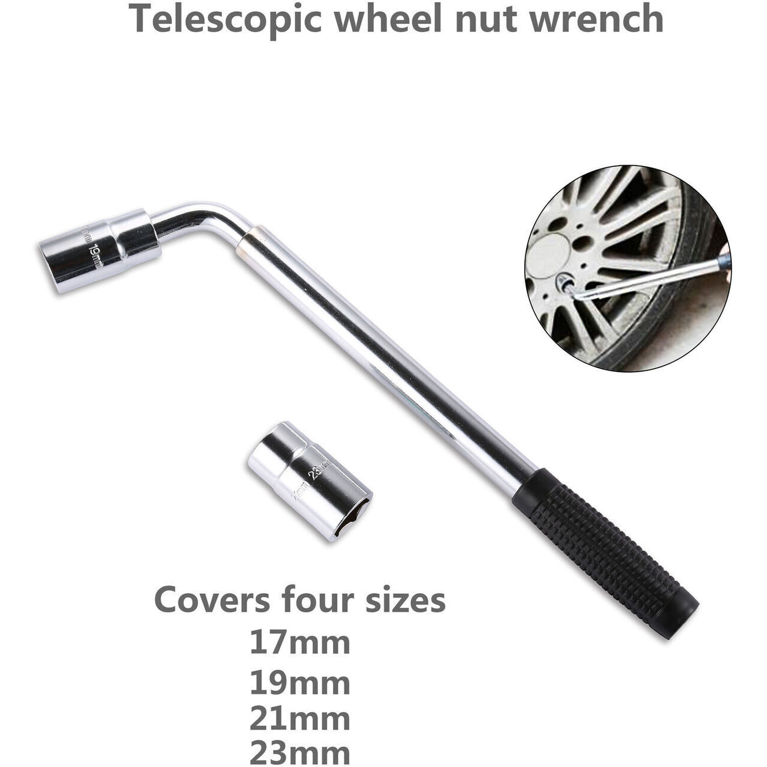 Telescopic Extendable Wheel Brace and Socket Set
