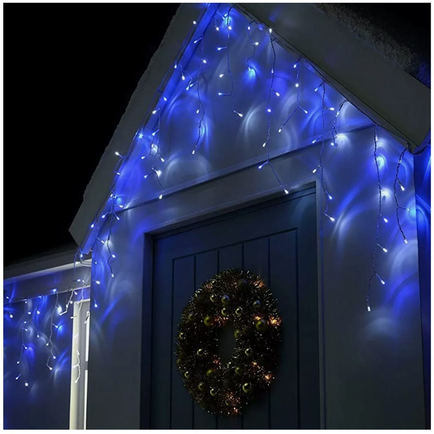 360 LED Blue and Ice White Icicle Christmas Lights