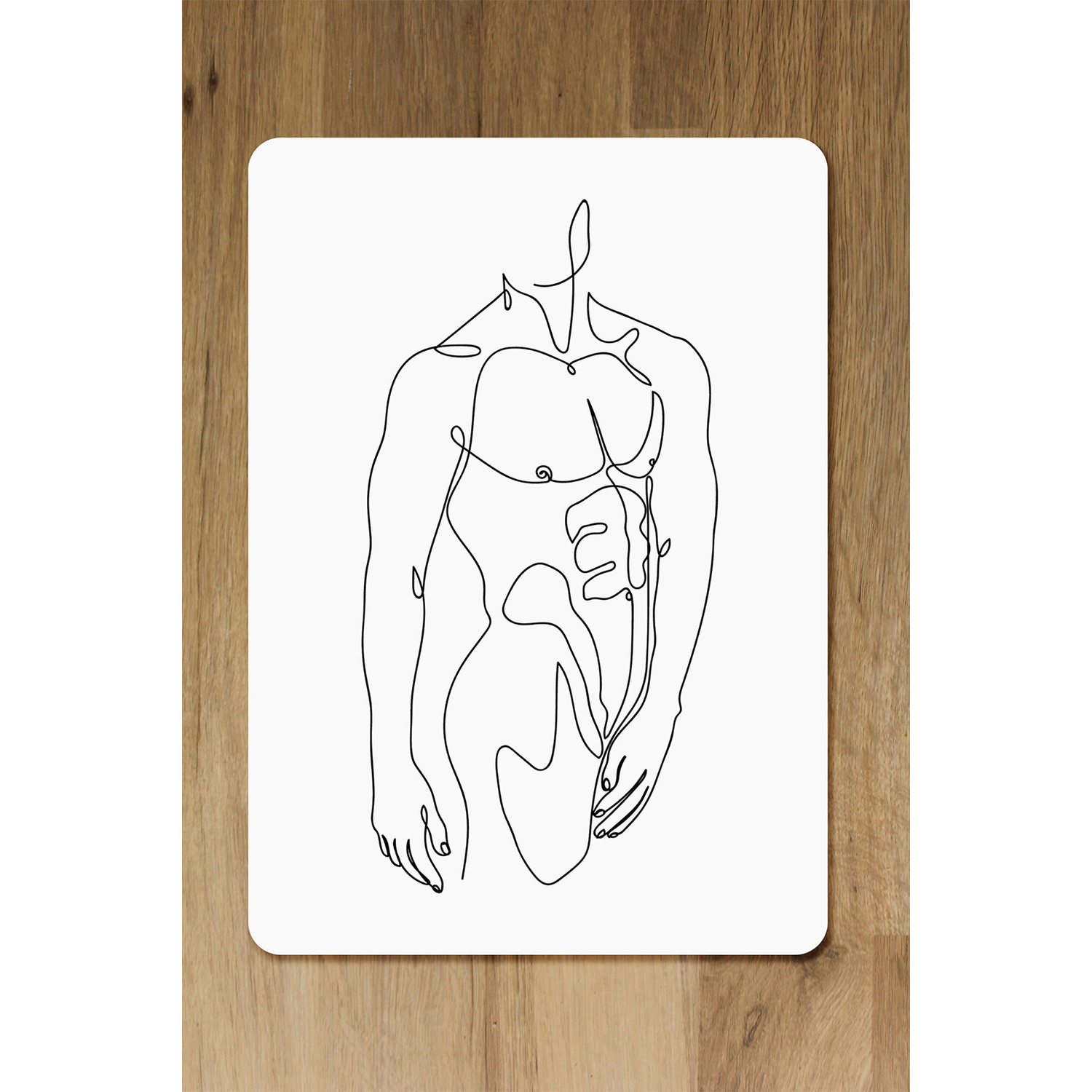 line art of male body Designer Placemat Set