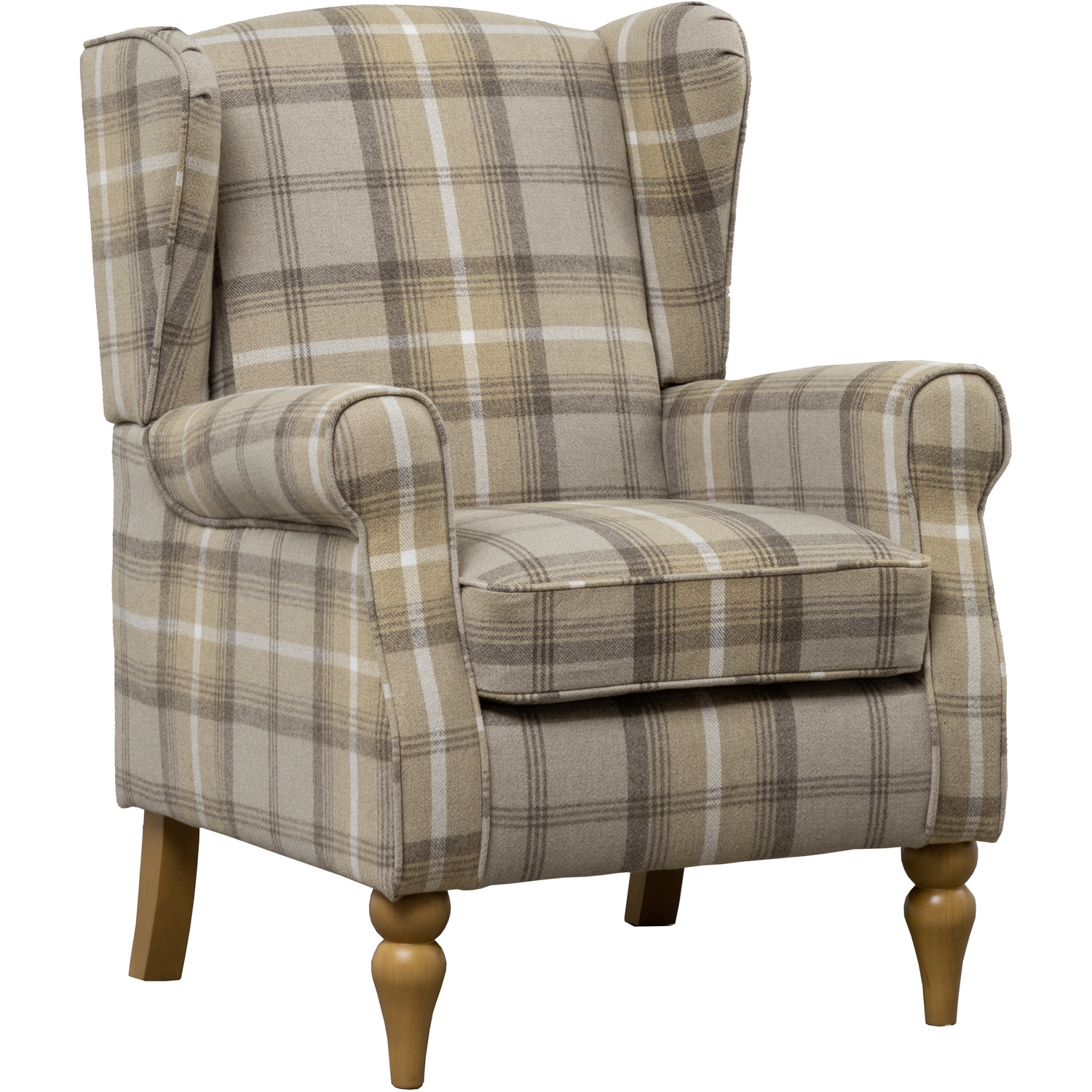 Raleigh Natural Check Armchair