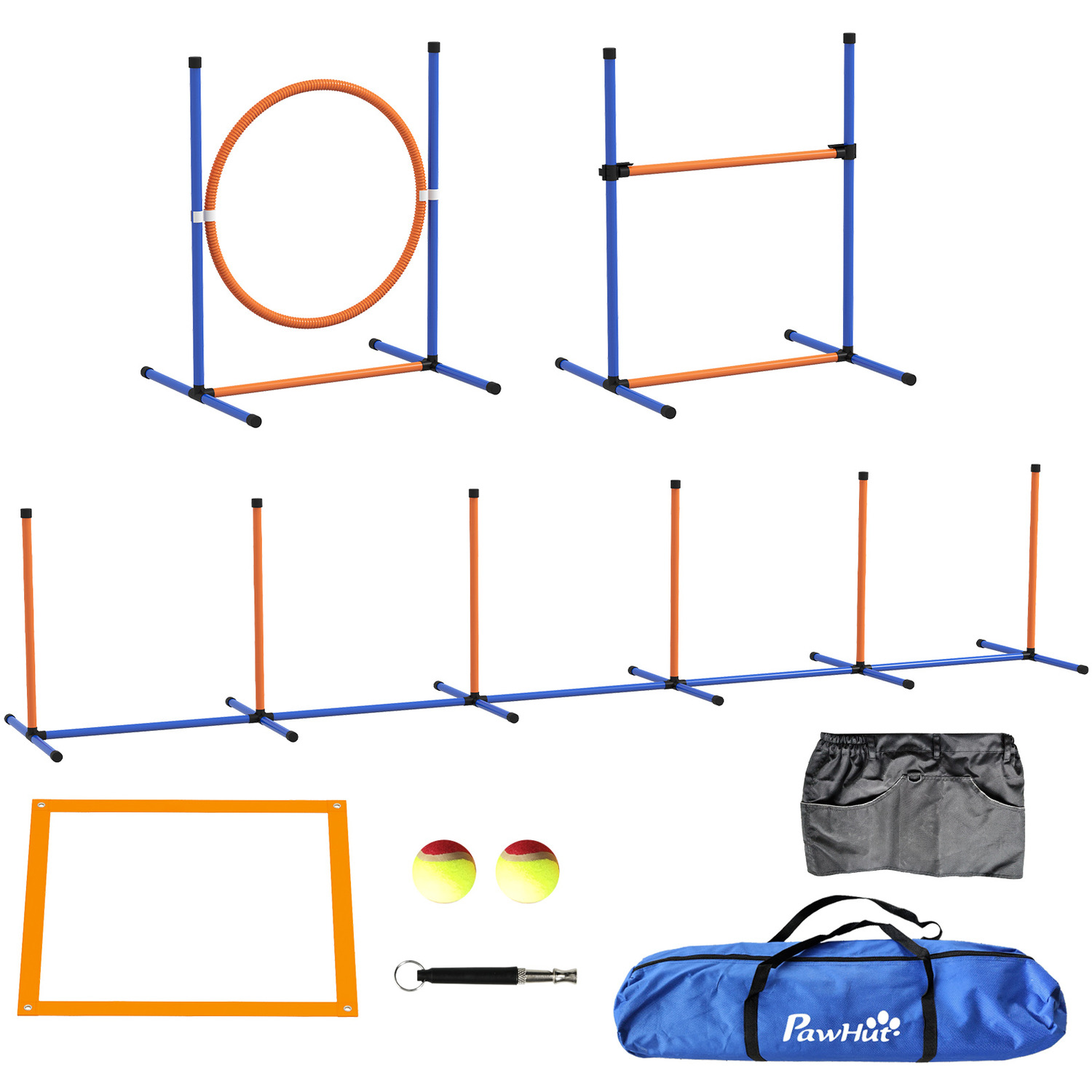 8 Piece Dog Agility Equipment Set, Outdoor Agility Kit for Pets