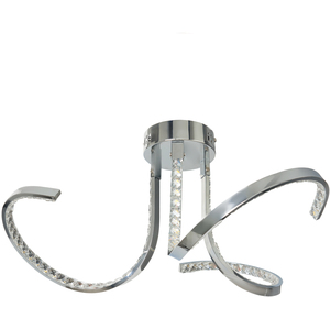 Swirl 3 Arm Semi Flush Ceiling Light