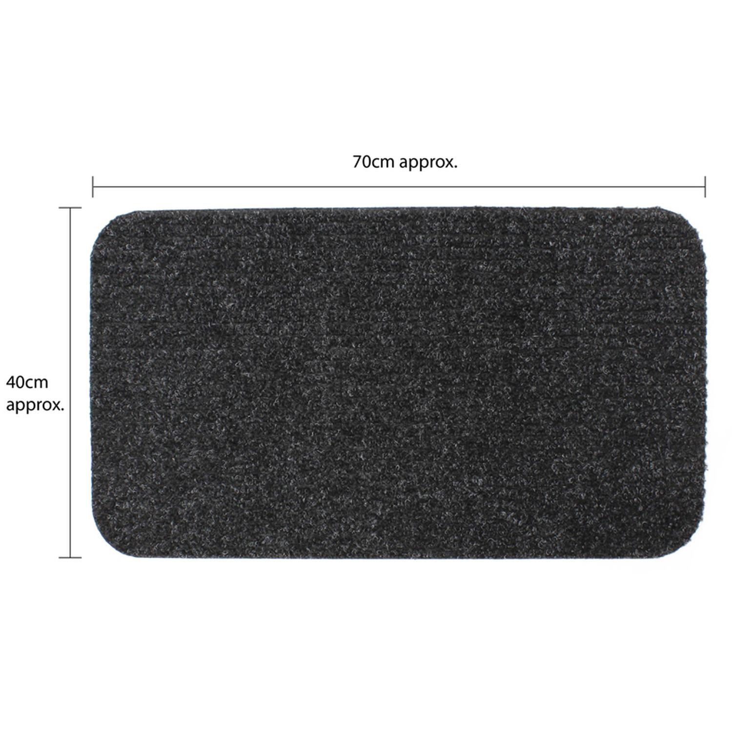 JVL Delta Indoor Mat - Charcoal