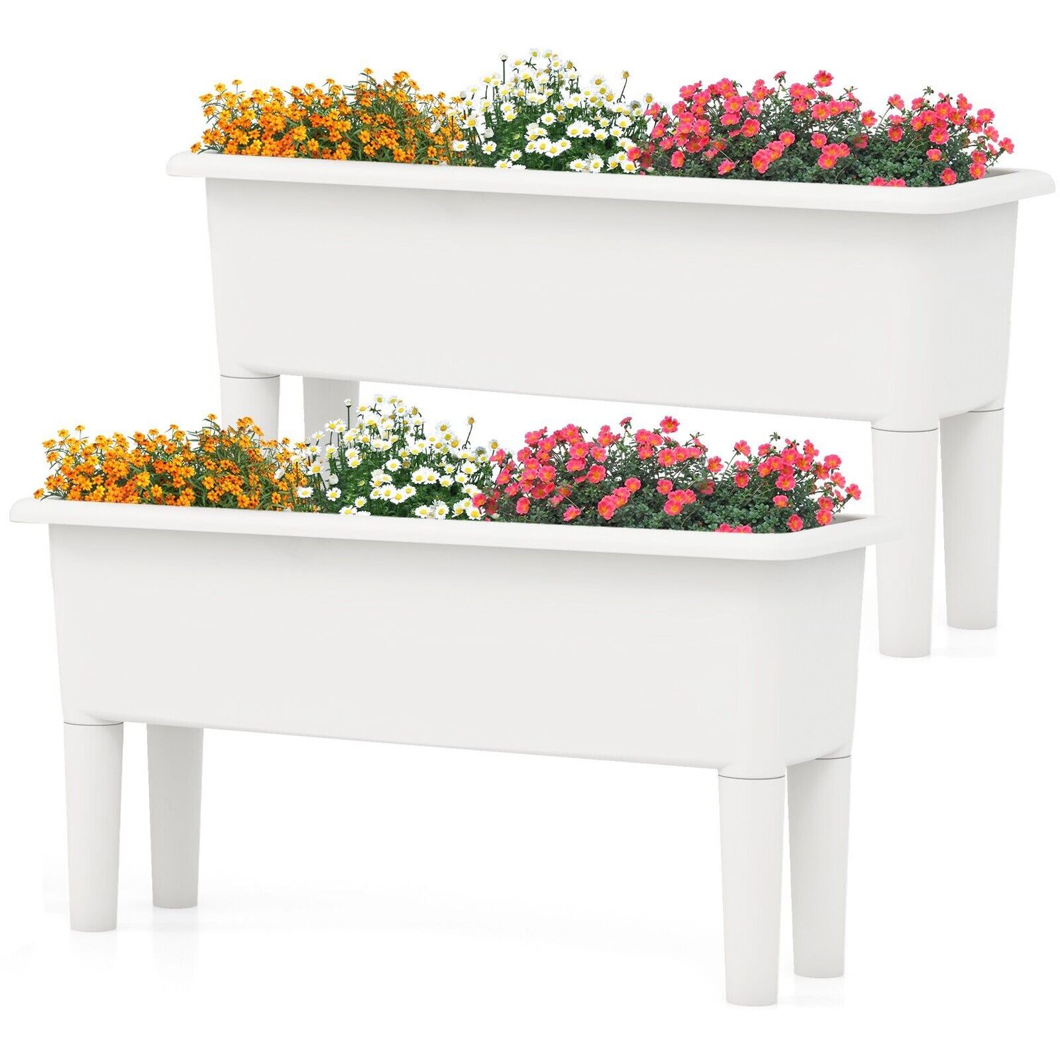 Height Adjustable Rolling Versatile Planter Box