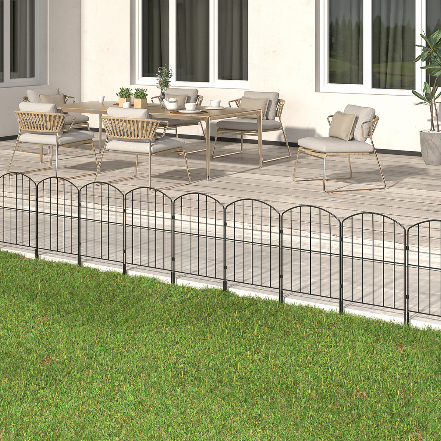 25 Pcs 31x61CM Metal Garden Edging Panels