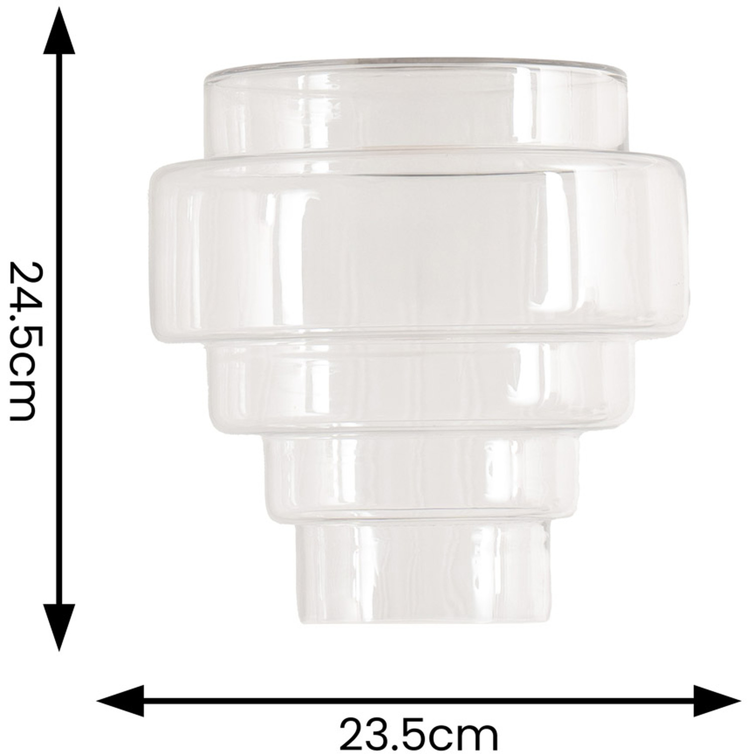 Lane 5 Tier Layered Glass Easy Fit Ceiling Light Shade