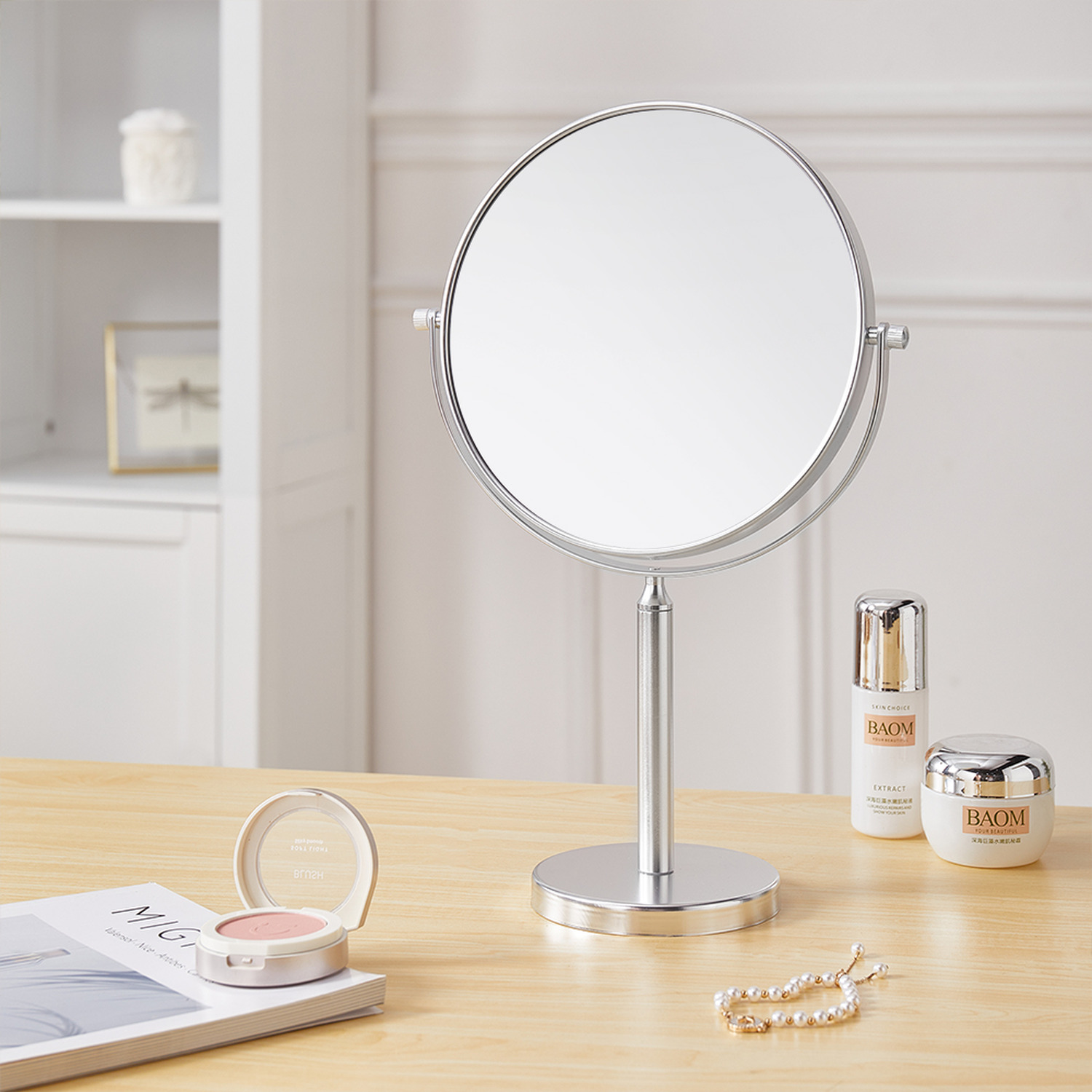 Double-Sided Tabletop Mirror