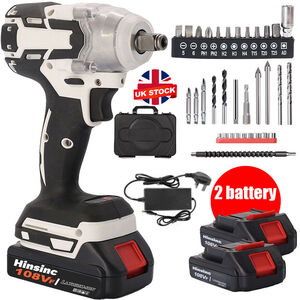 1000Nm Cordless Impact Set with 2 Batteries and Drill Bits