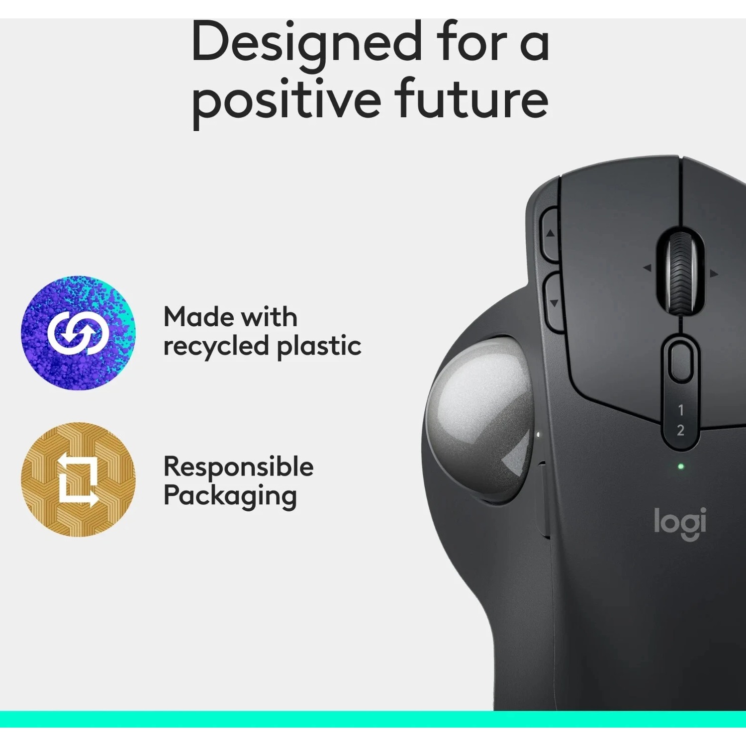 Logitech MX Ergo Plus Wireless Trackball Mouse With Tilt Wedge