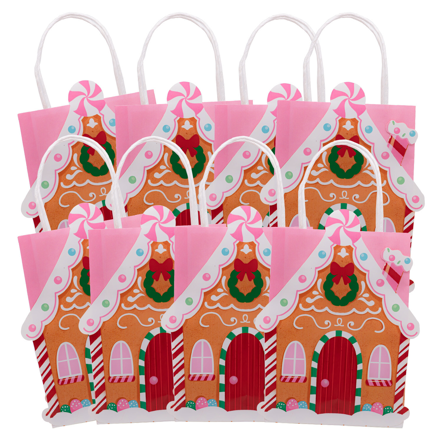 Pack of 8 Gingerbread Party Bags