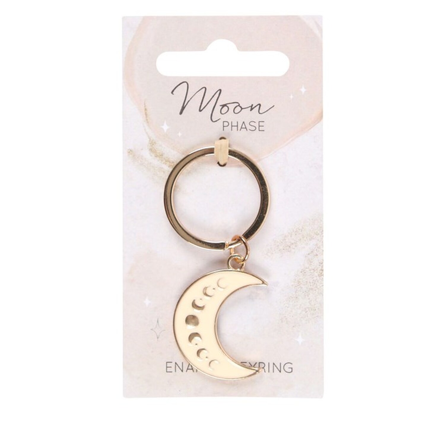 Crescent Moon Phase Enamel Keyring