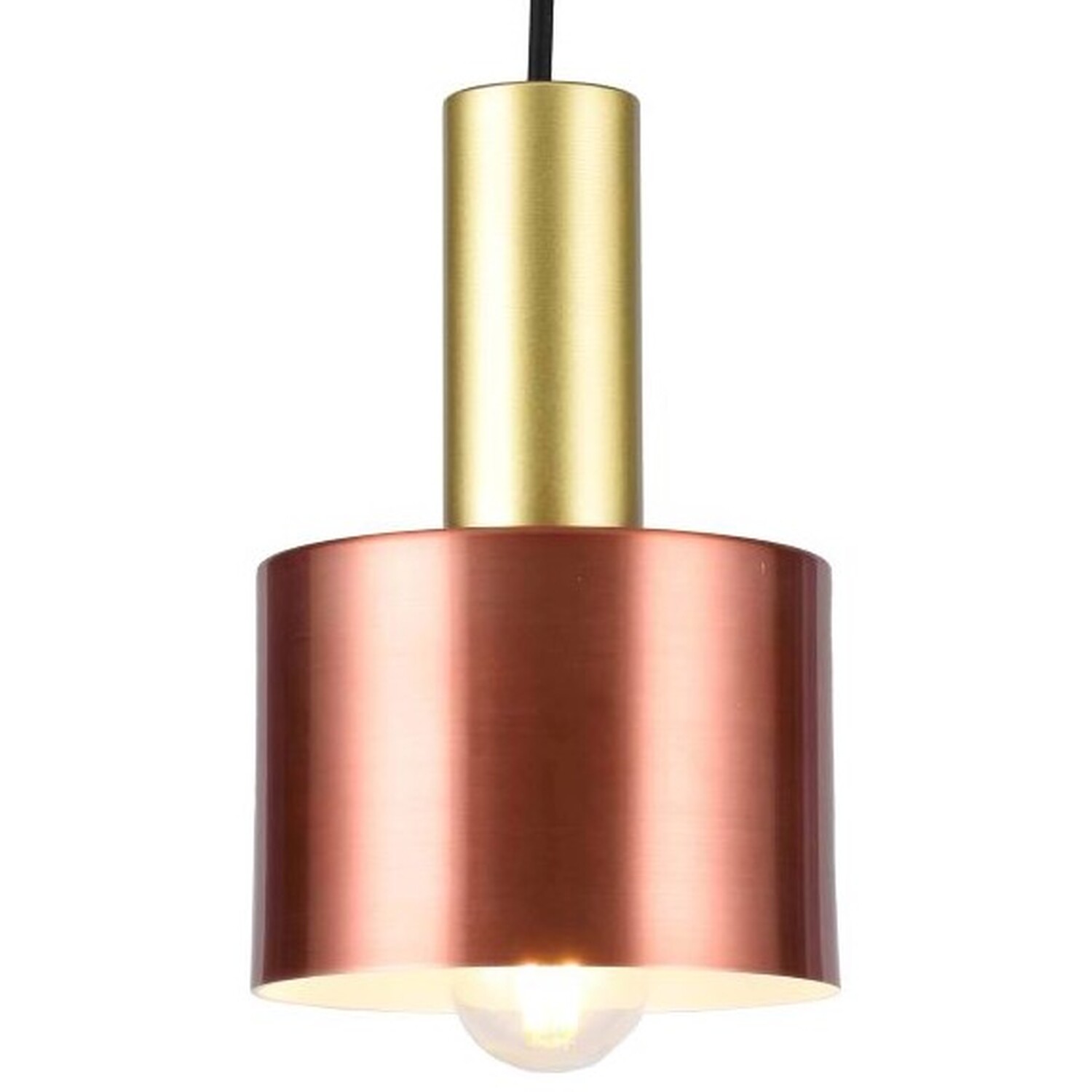 CGC SELVIA Gold Dome Metal Pendant Ceiling Light with Adjustable Black Cord