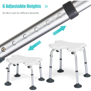 Height Adjustable Non-Slip Shower Seat