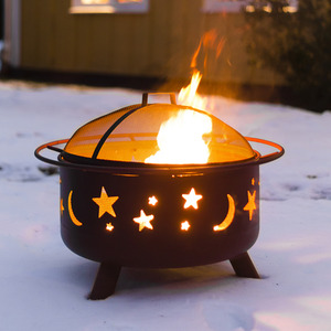 Moon and Stars Deluxe Garden Firepit