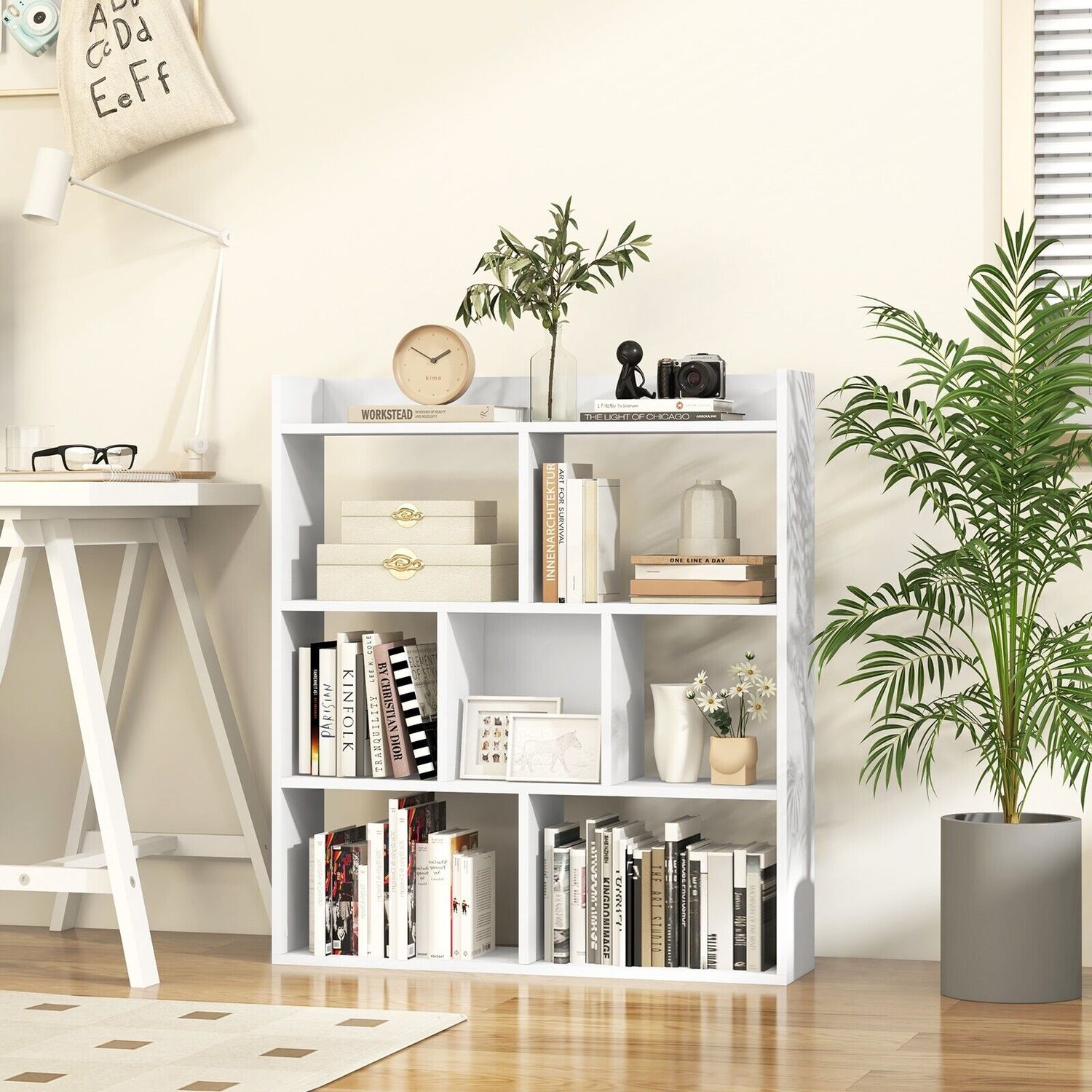 7-Cube Bookcase Storage Rack