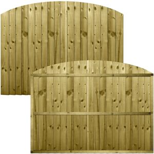 Premier Dome Top Feather Edge Fully Framed Garden Fence Panels