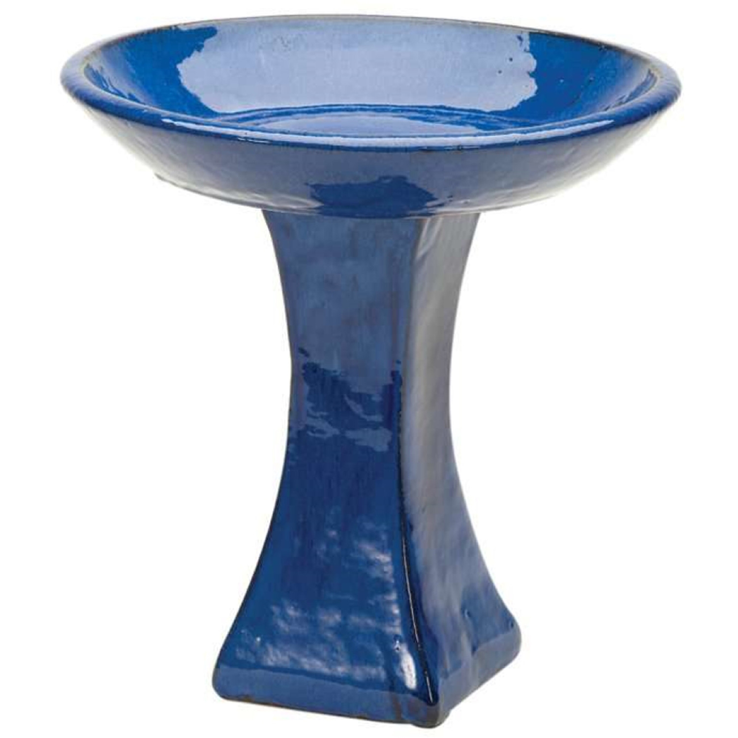 Primrose Green Glazed Ceramic Bird Bath
