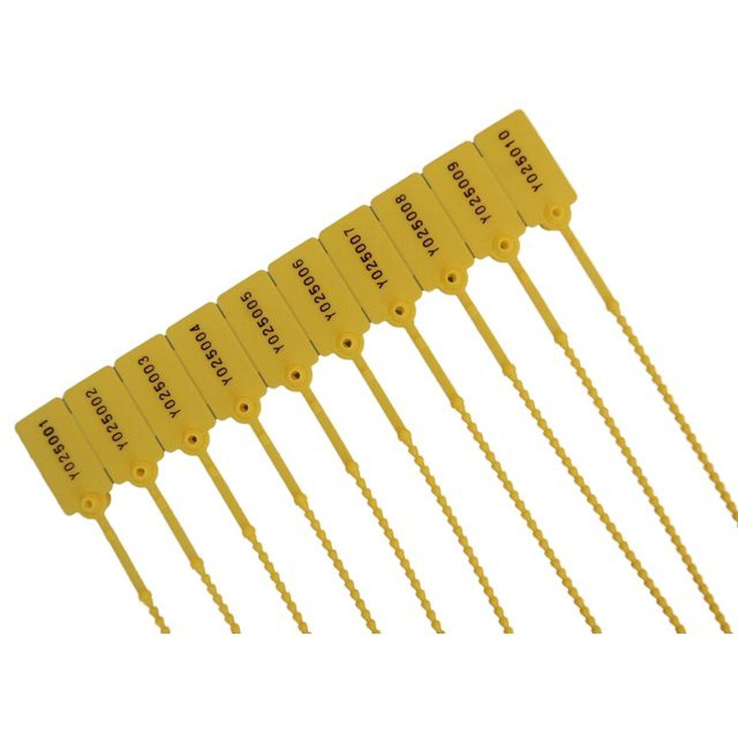 100 Tamper Proof Security Tags - YELLOW