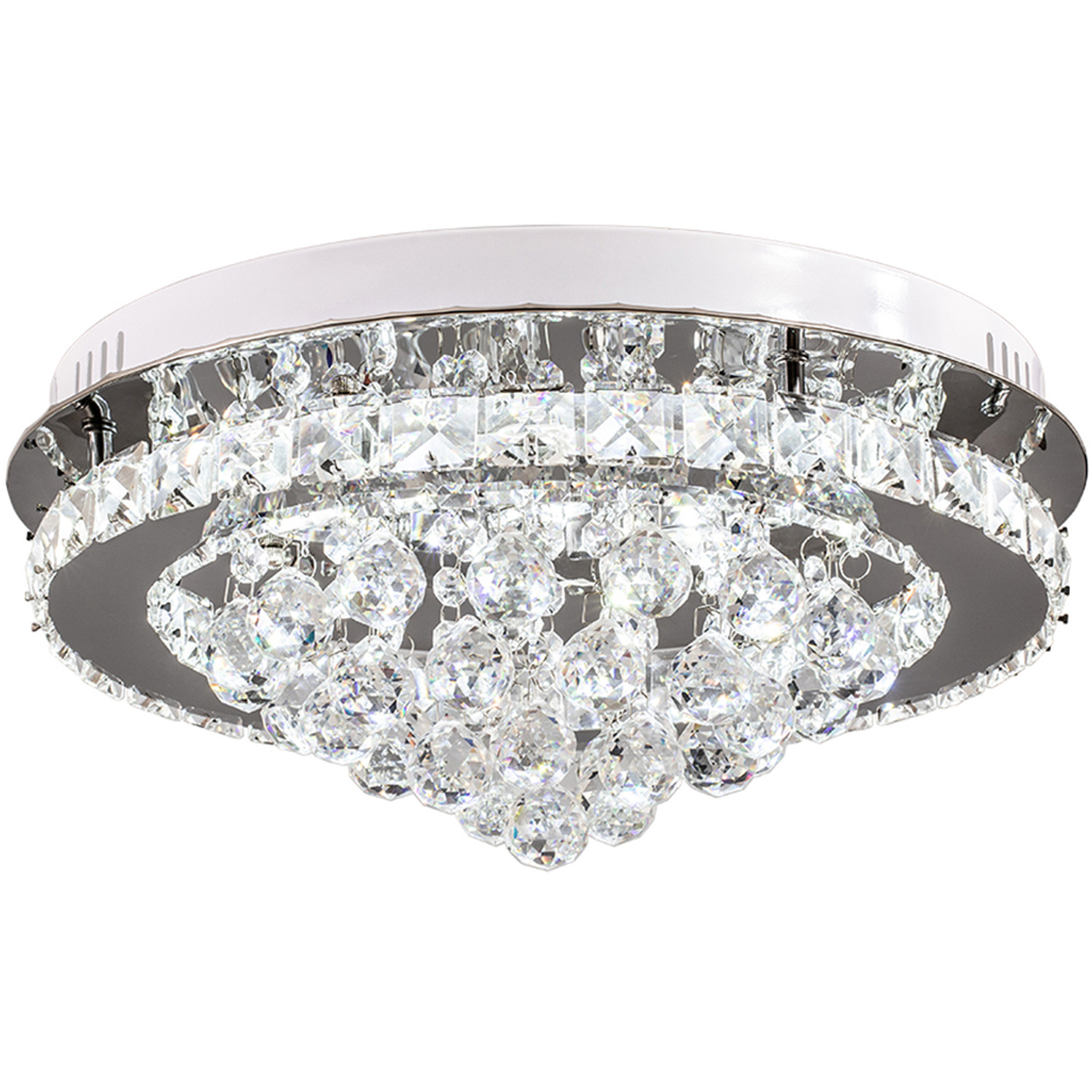 HomeScape Crystal Round Ring Ceiling Light