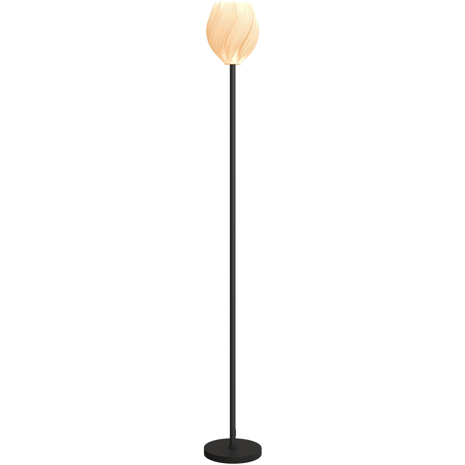 HOMCOM 3D Printed Floor Lamp with Rose Lampshade