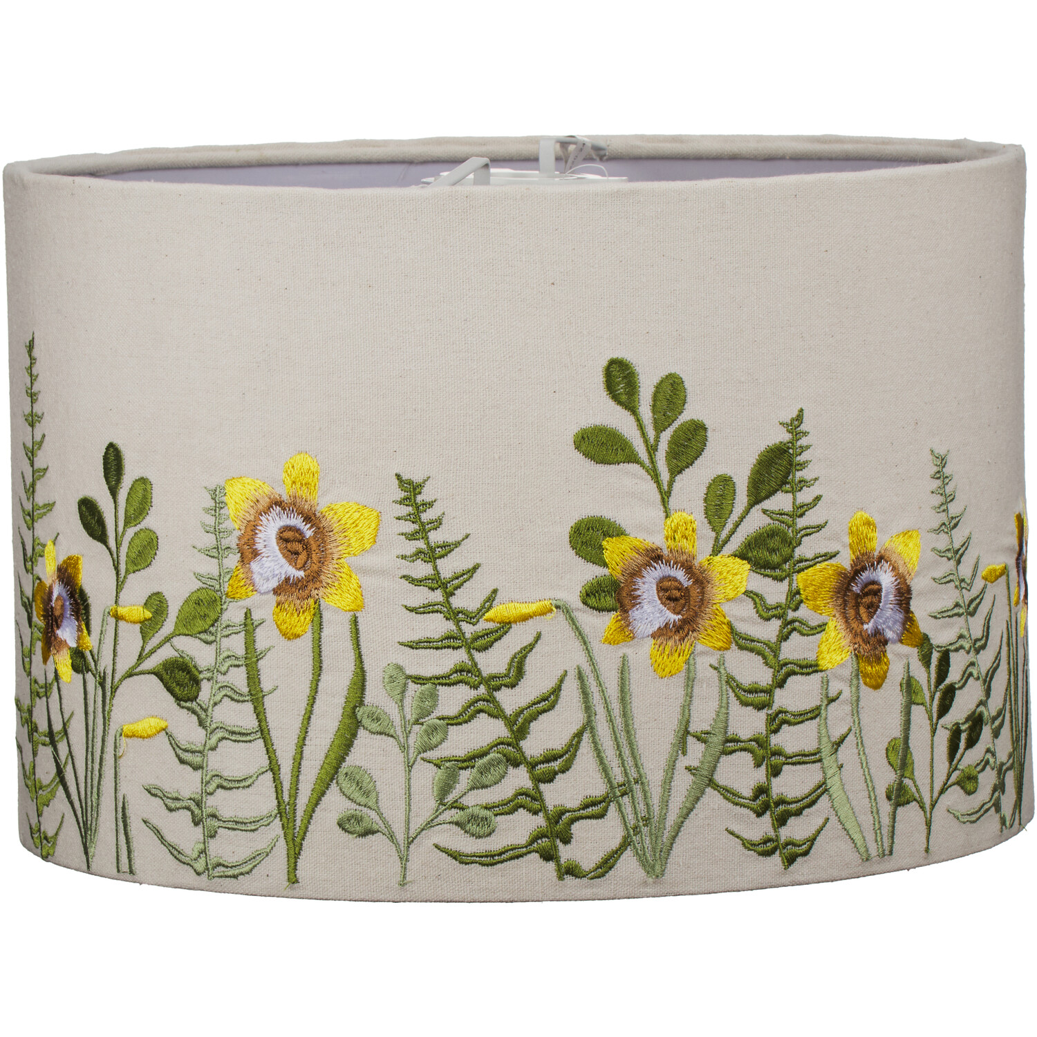 Daffodil Embroidered Lamp Shade