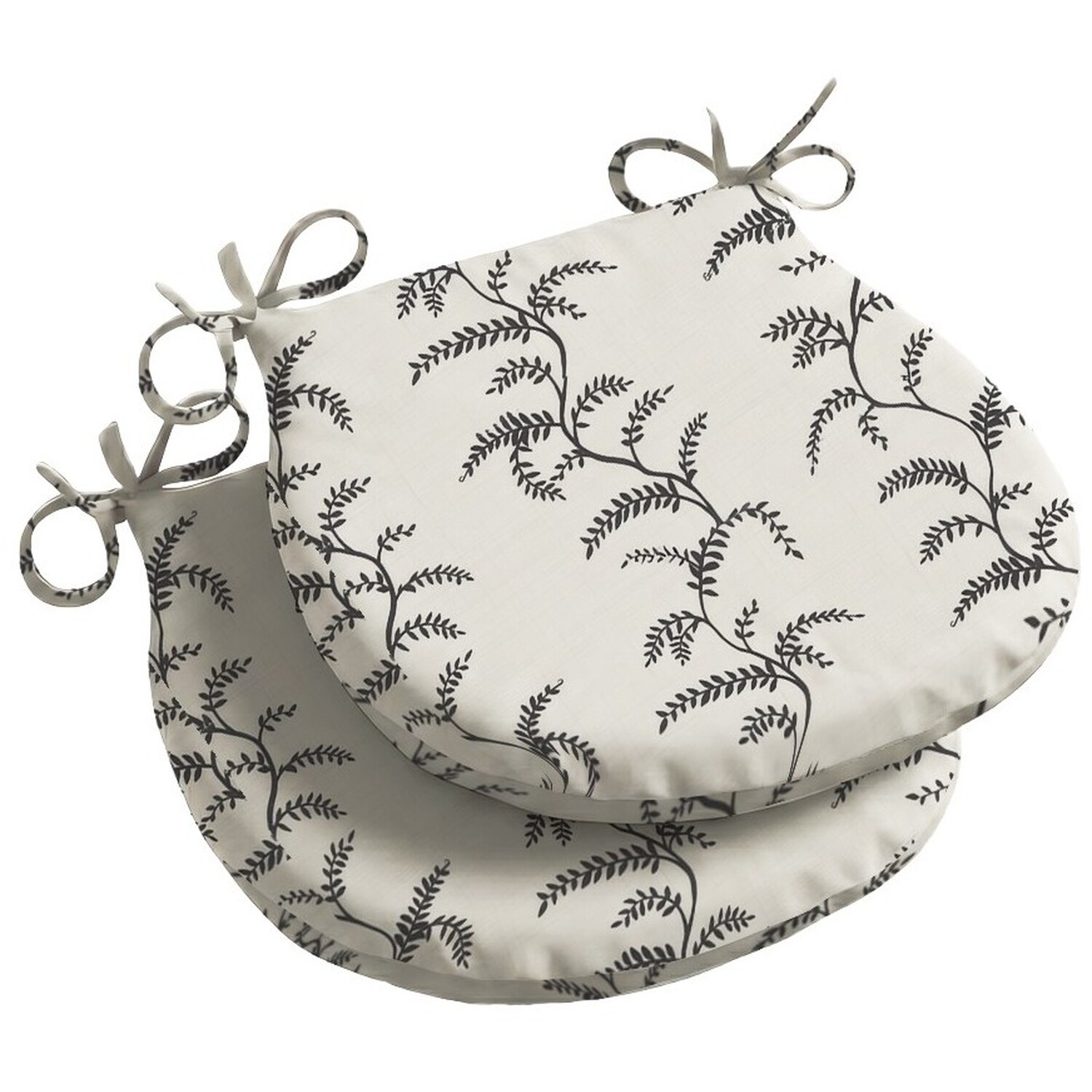 Linen Fern Outdoor D Shaped Seat Pad