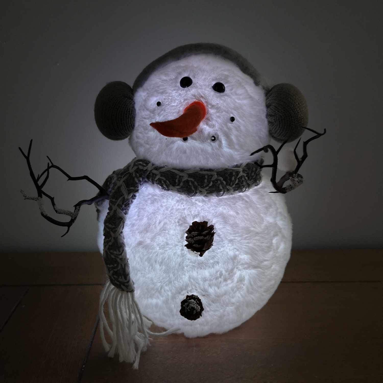 26cm Battery Operated LED Lit Snowman Christmas Decoration