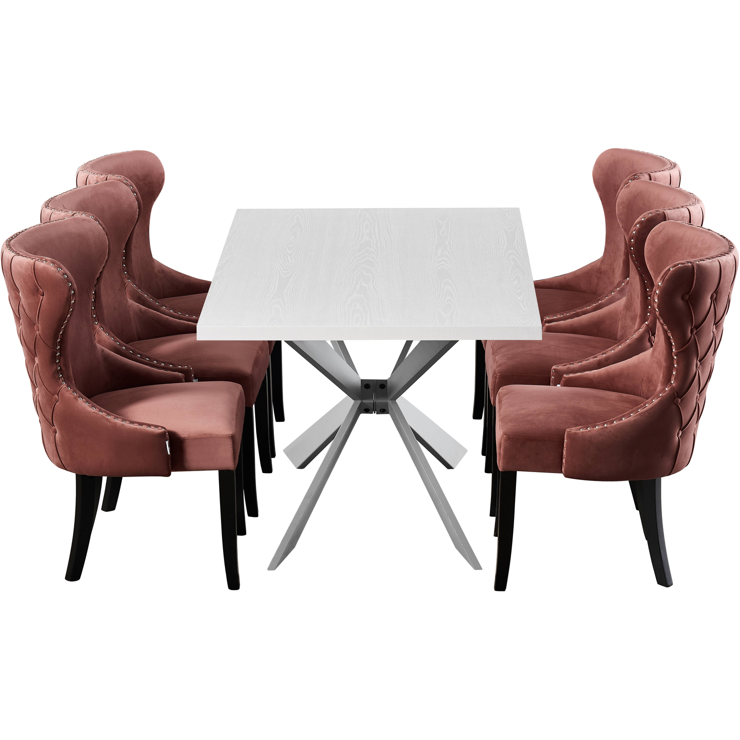 Mayfair Duke LUX Dining Set a Table and Chairs Set of 6