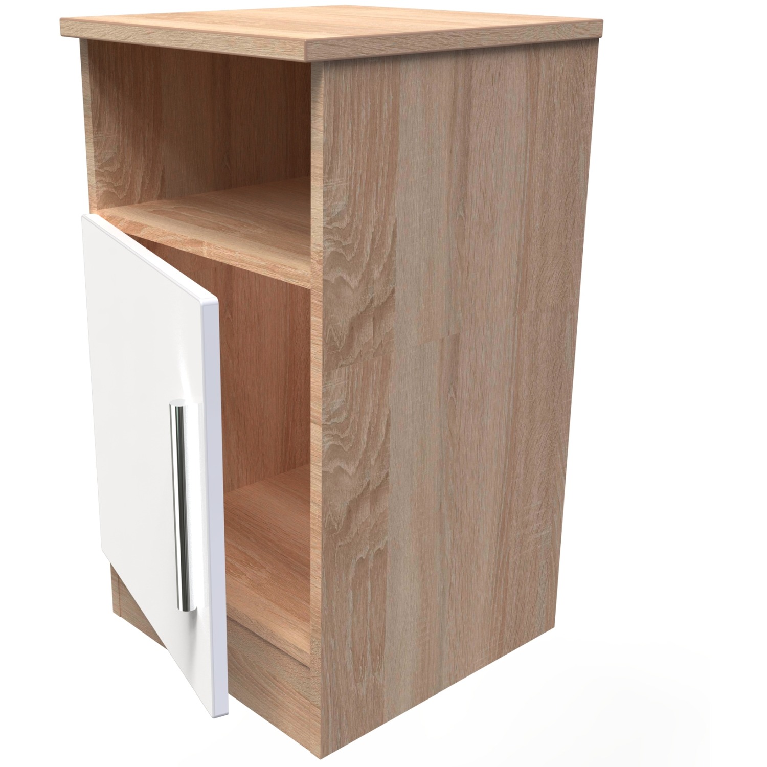 Contrast Ready Assembled 1 Door Bedside Cabinet
